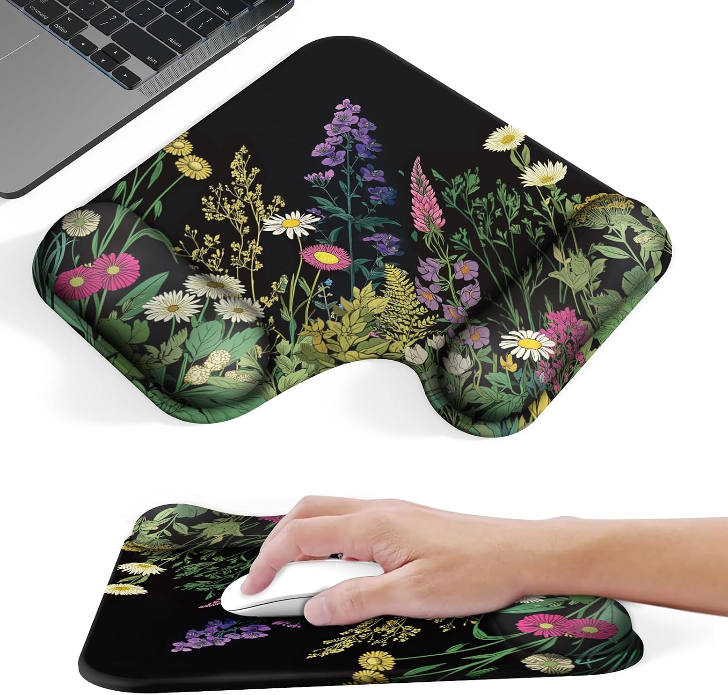 Amazon.com: Mcapirivo Ergonomic Mouse Pad with Gel Wrist Rest (1"& 1.2 ...