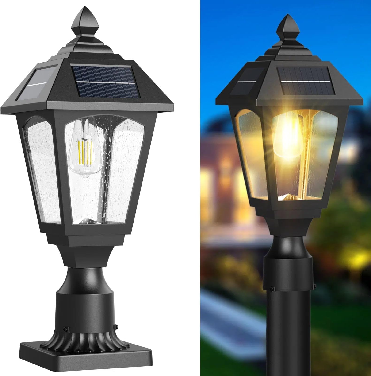 Solar Post Lights Outdoor, Solar Lamp Post Light, Aluminium Solar ...