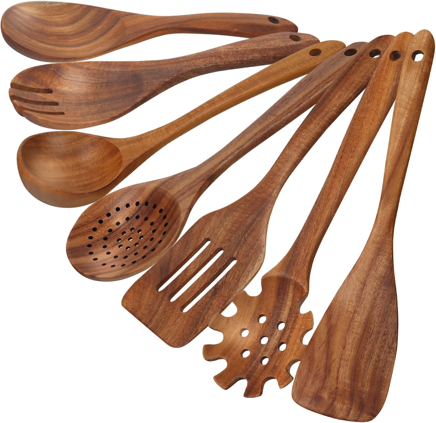 Amazon.com: KARRYOUNG Acacia Wooden Spoons for Cooking – 6-Piece Wooden ...