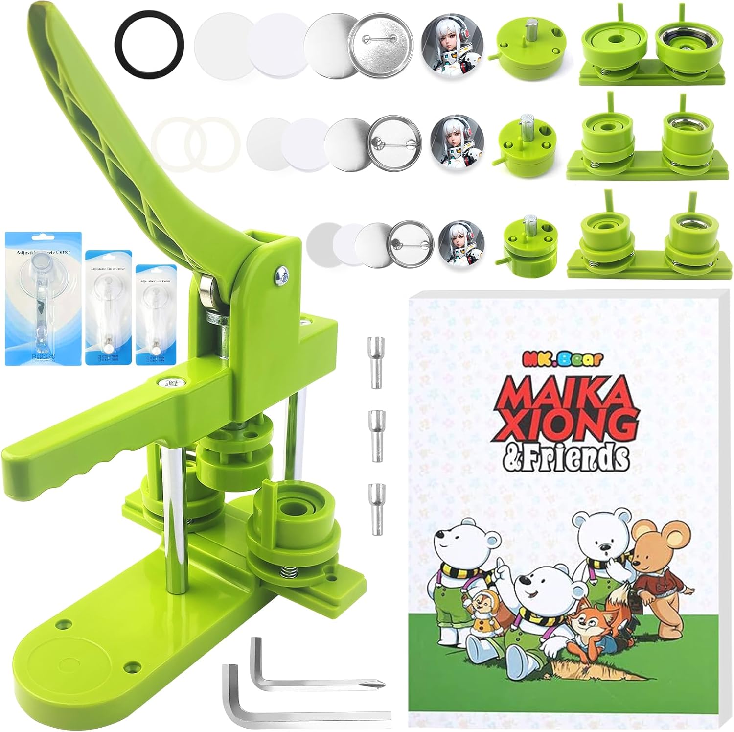 Button Maker Machine Multiple-Sizes, Pin Maker Machine 1 inch+1.25 ...