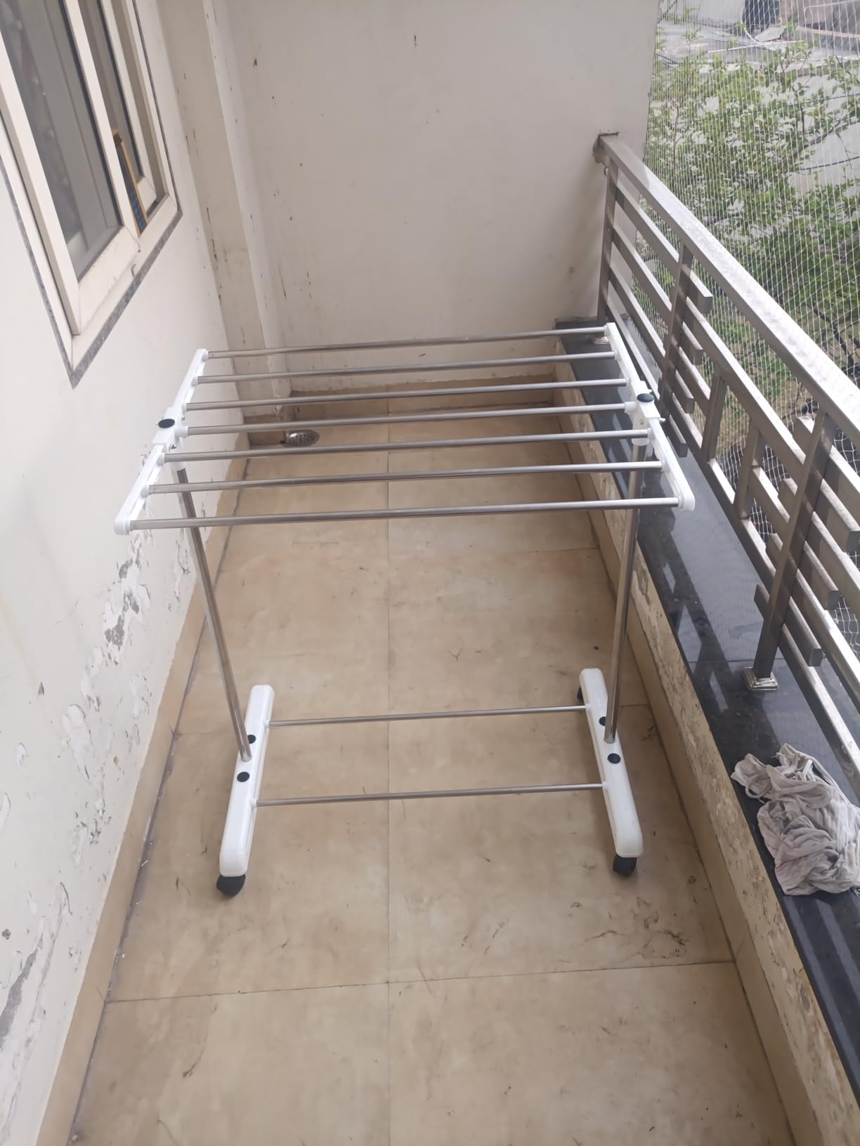 Belanto Premium Double Pole Adjustable Stainless Steel Portable ...