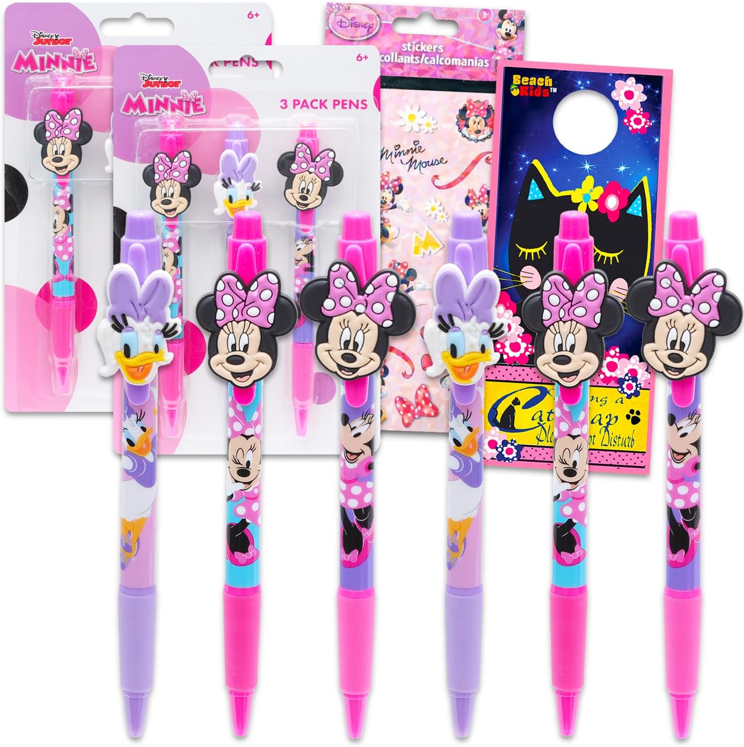 Amazon.com: Minnie Mouse Pens Party Favors Set - Bundle with 6 Minnie ...