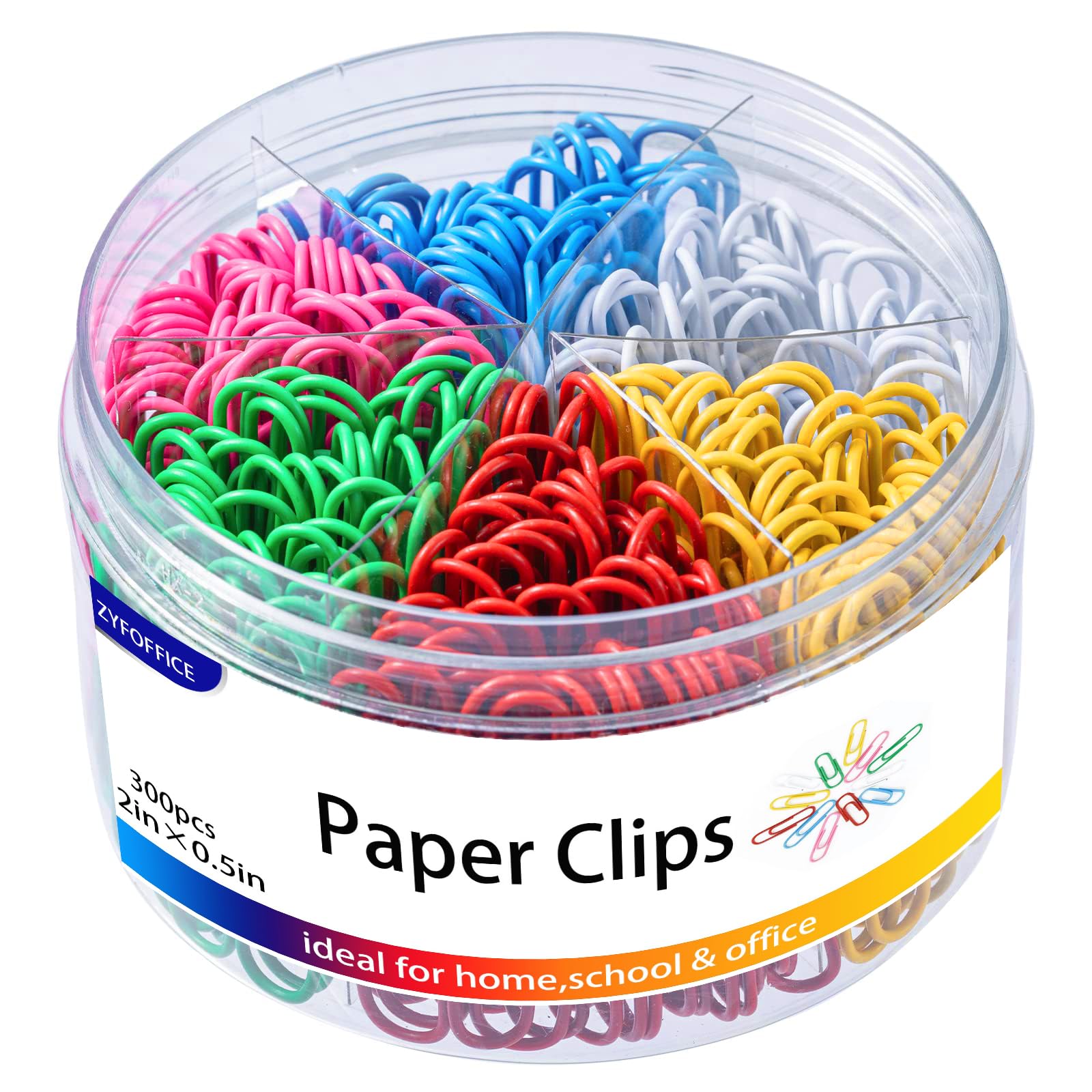 Amazon.com : Colored Jumbo Paper Clips, 300pcs 2 Inch (50 mm) Paper ...
