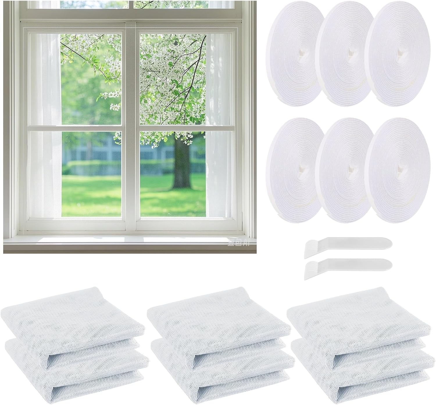 Fly Screens for Windows 6 Packs Window Screen 130 x 150cm Window ...