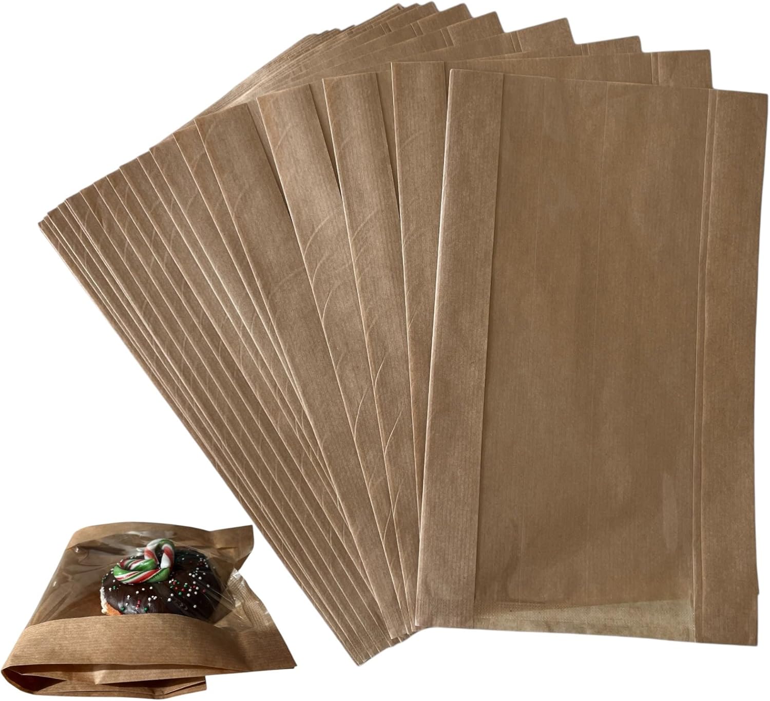 Amazon.com: 100 Pcs cozymomdeco Korean Made Bakery Bags with Window ...