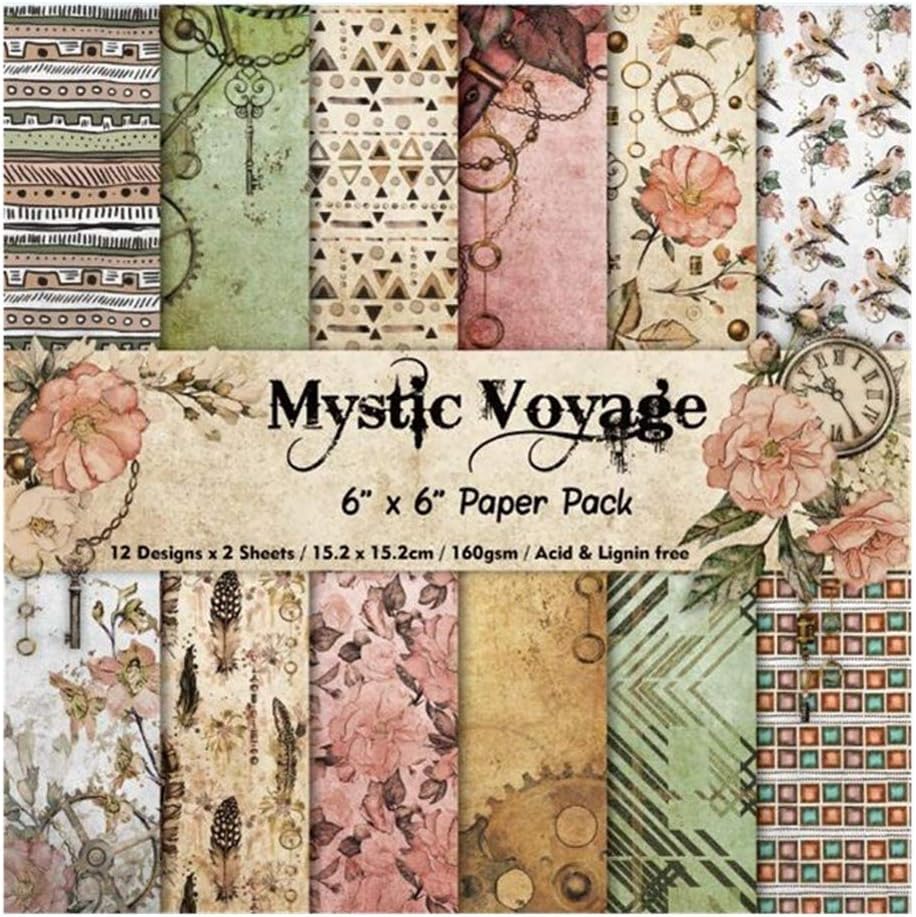 Amazon.com : Scrapbook Paper Pad 6x6, Assorted Pattern decoupage ...
