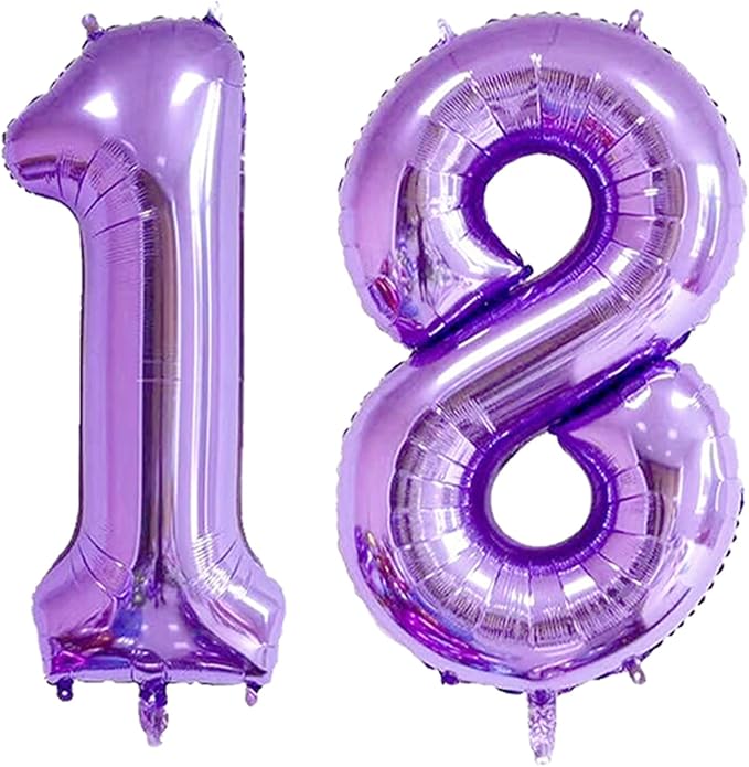 Amazon.com: Number 18 Balloons 32 Inch Digital Balloon Alphabet 18th ...