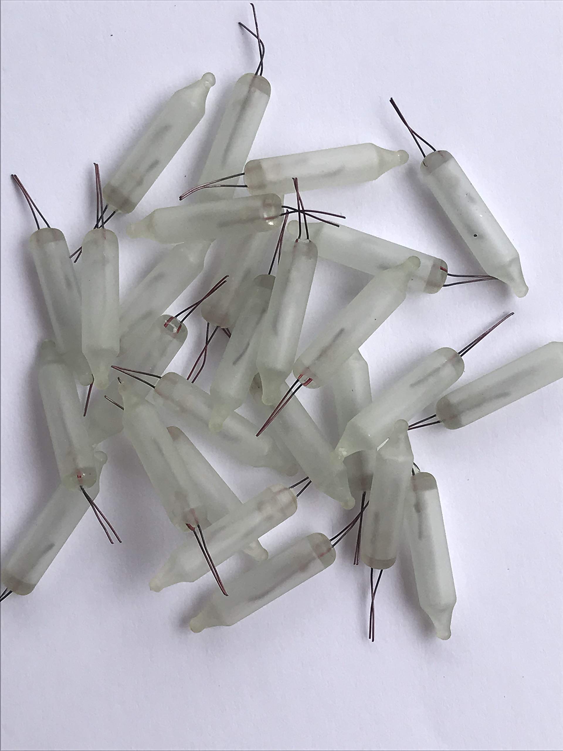 10 Frosted 12 Volt Replacement Mini Glass Bulbs, NO Base - Incandescent ...