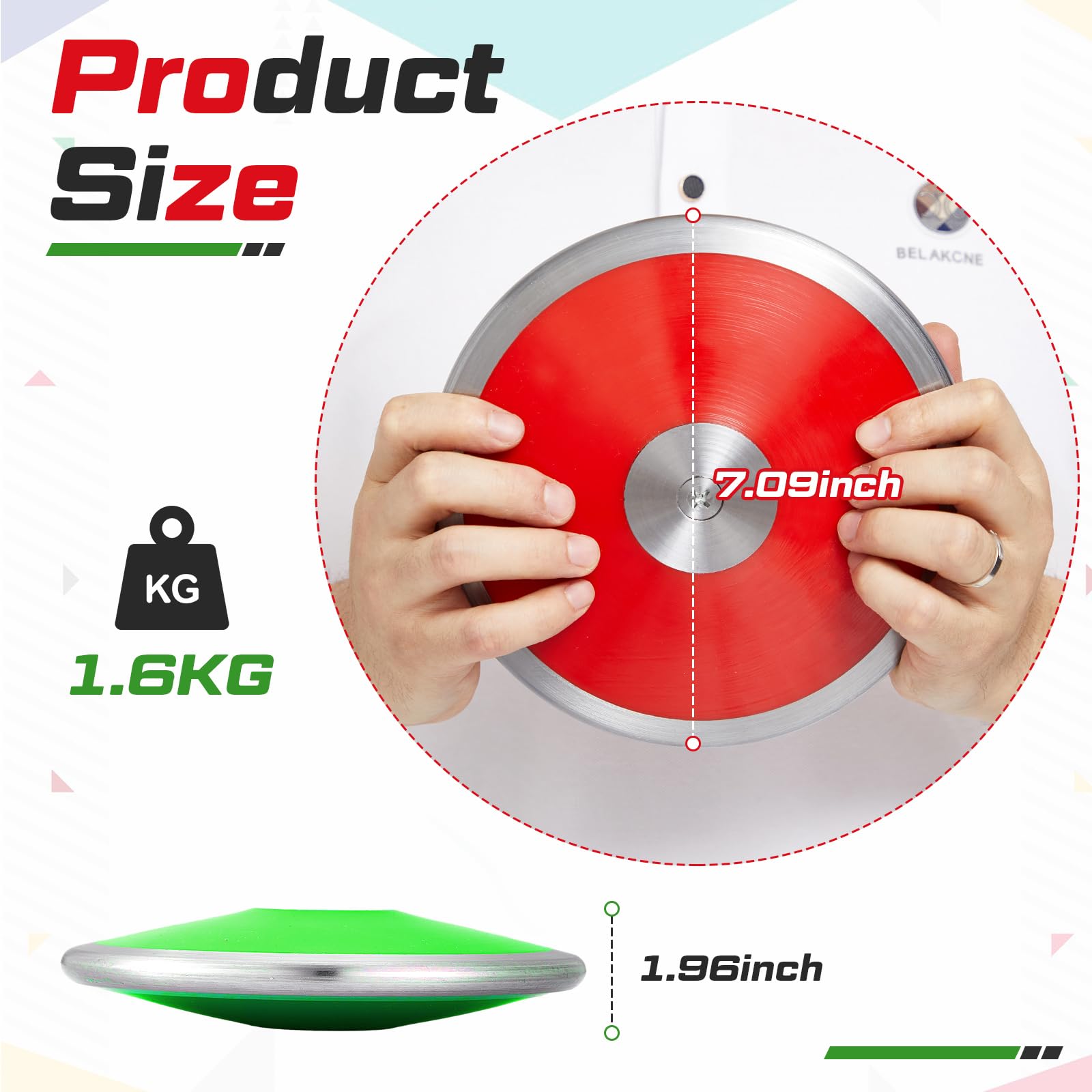 Snapklik.com : Wettarn 2pcs 1 Kg Sports Training Discus Man Women ...