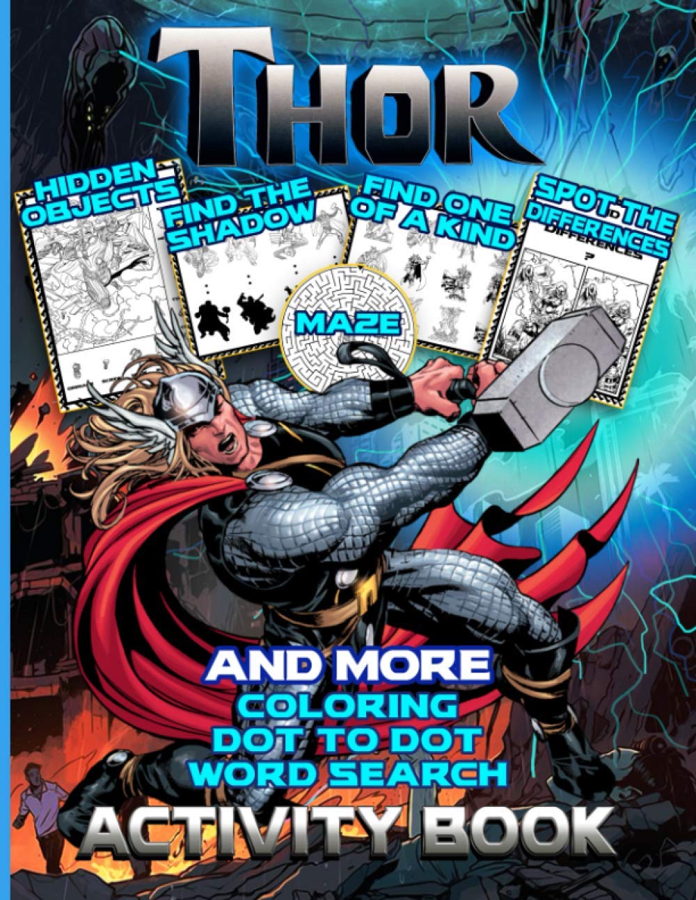 Buy Thor Activity Book: Exclusive Maze, Dot To Dot, One Of A Kind, Find ...