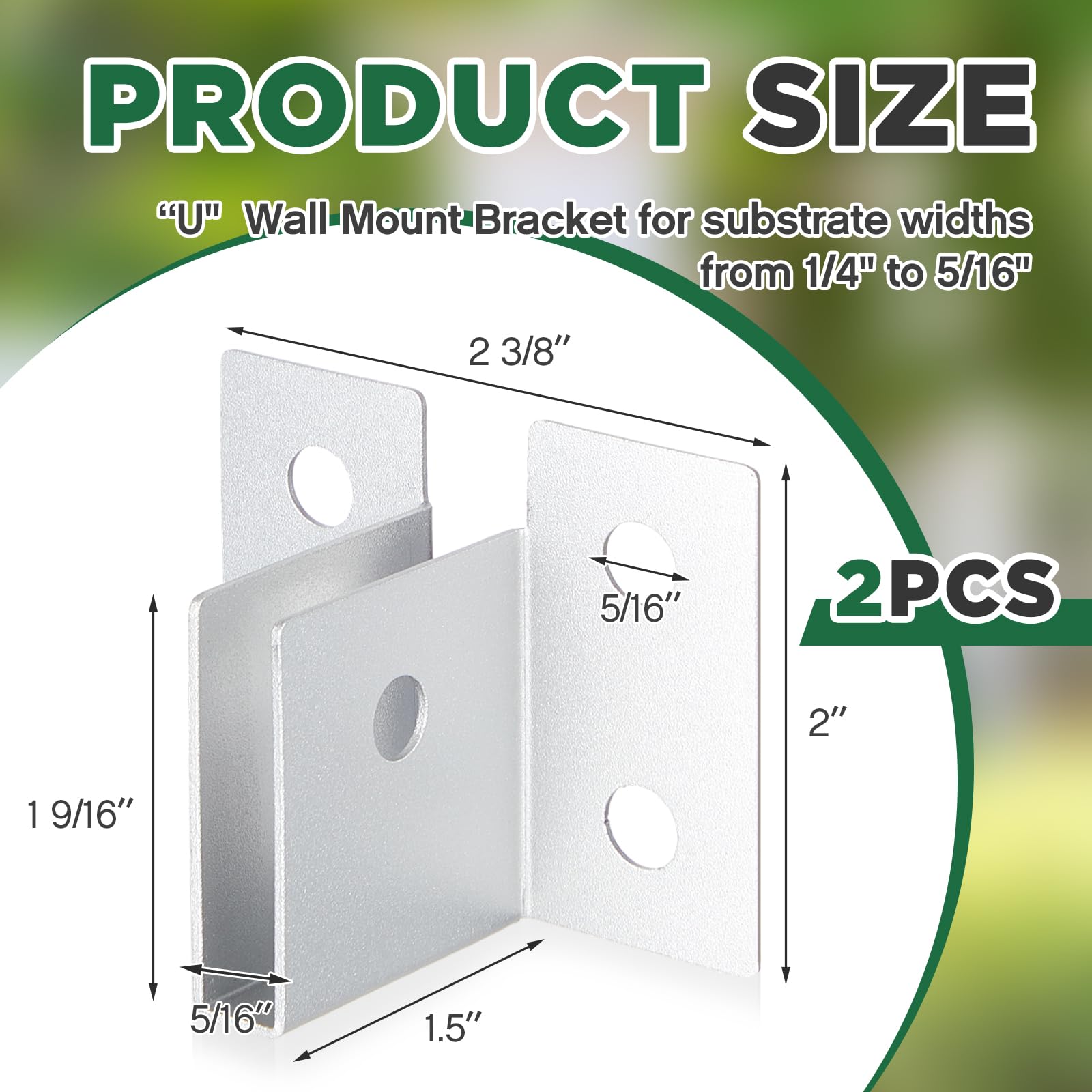 Snapklik.com : Hicarer 2 Pack U Sign Brackets For 1/4" Material Corners ...