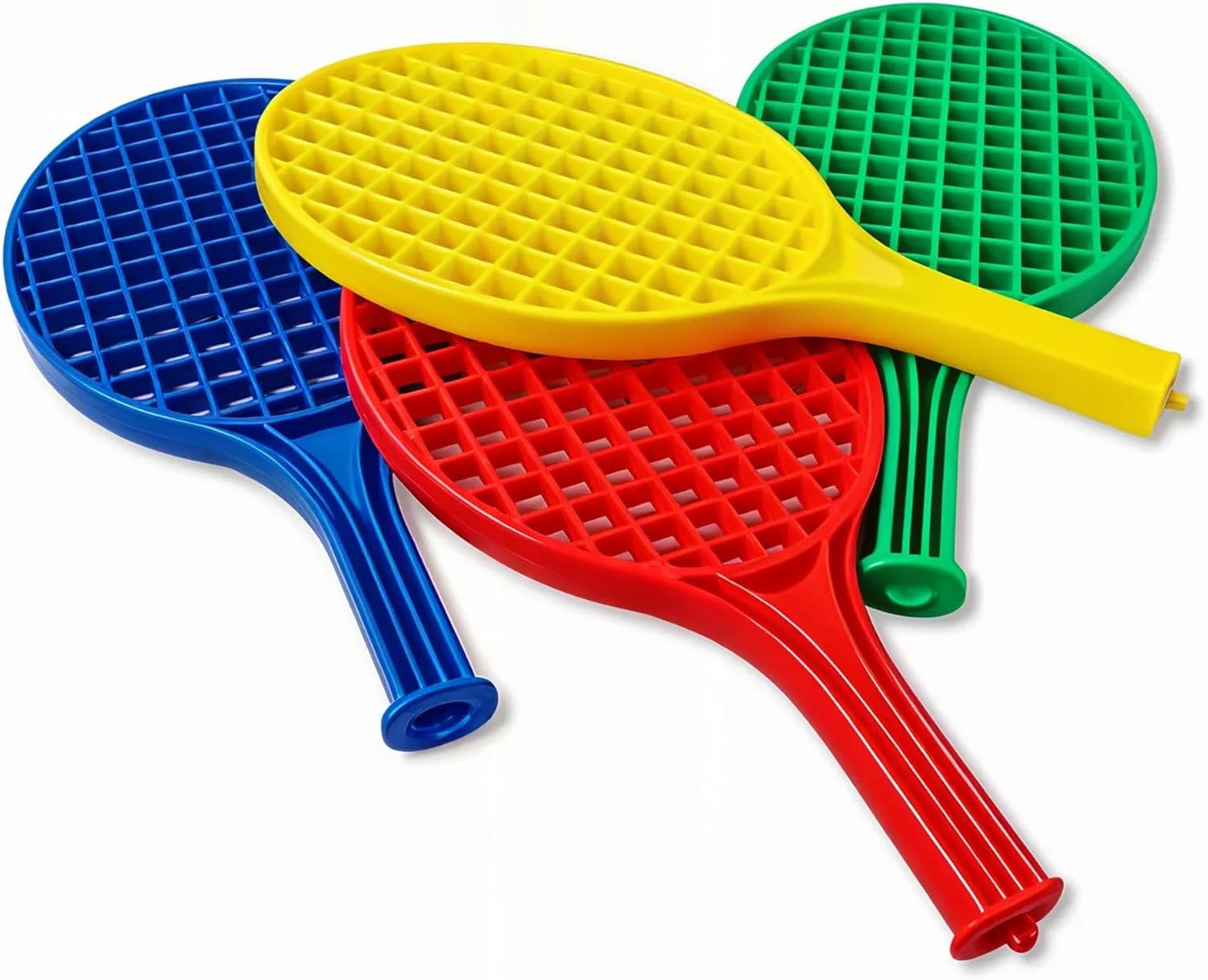 ND SPORTS Plastic Tennis Rackets for Kids – Set of 4 Colorful Training ...