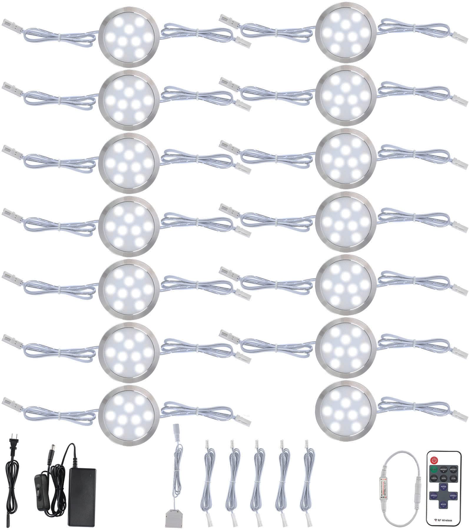 Direct Wire Led Puck Lighting LED Puck Lights Kit 3K Warm Set Of 3