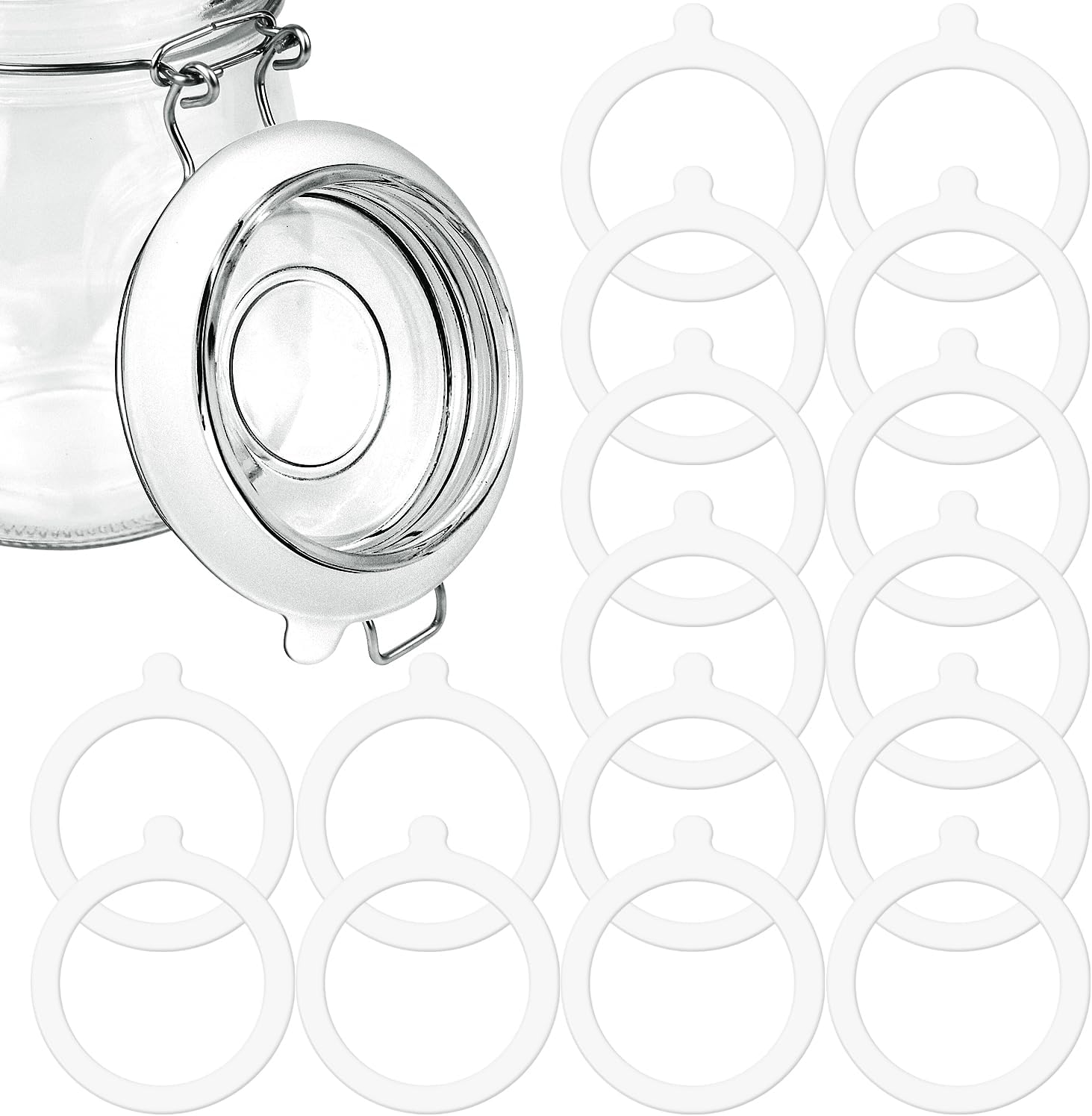 Amazon.com: 12 Piece Rubber Seals Rings for Glass, Airtight Silicone ...