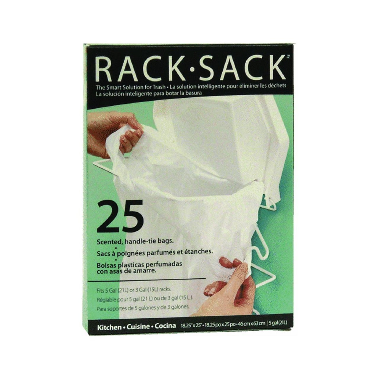 Amazon.com: Rack Sack 50141 Kitchen Refill Trash bag - 25 Pieces ...