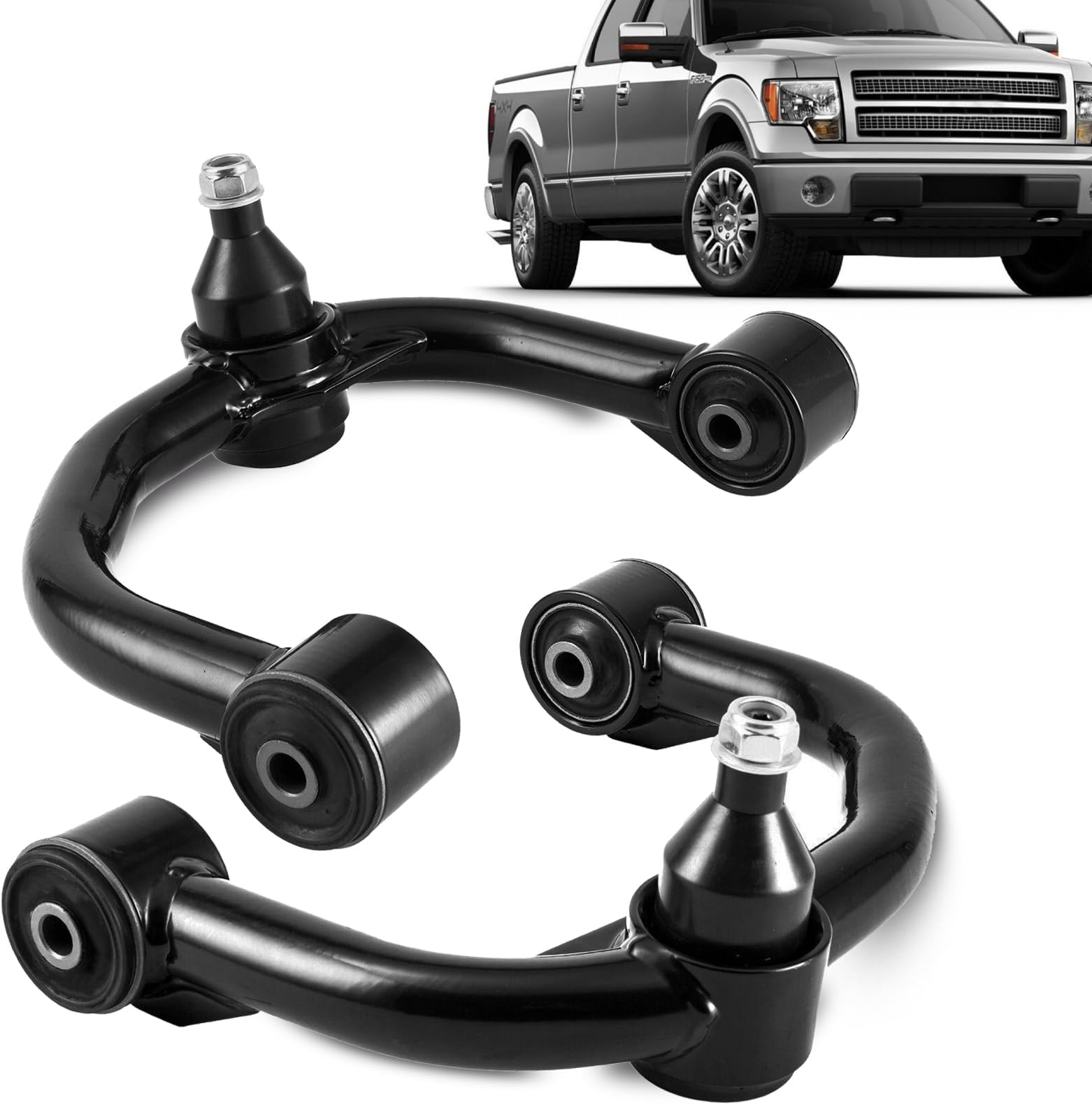 Amazon.com: Front Upper Control Arm w/Ball Joints Lift 2-4" for Ford ...