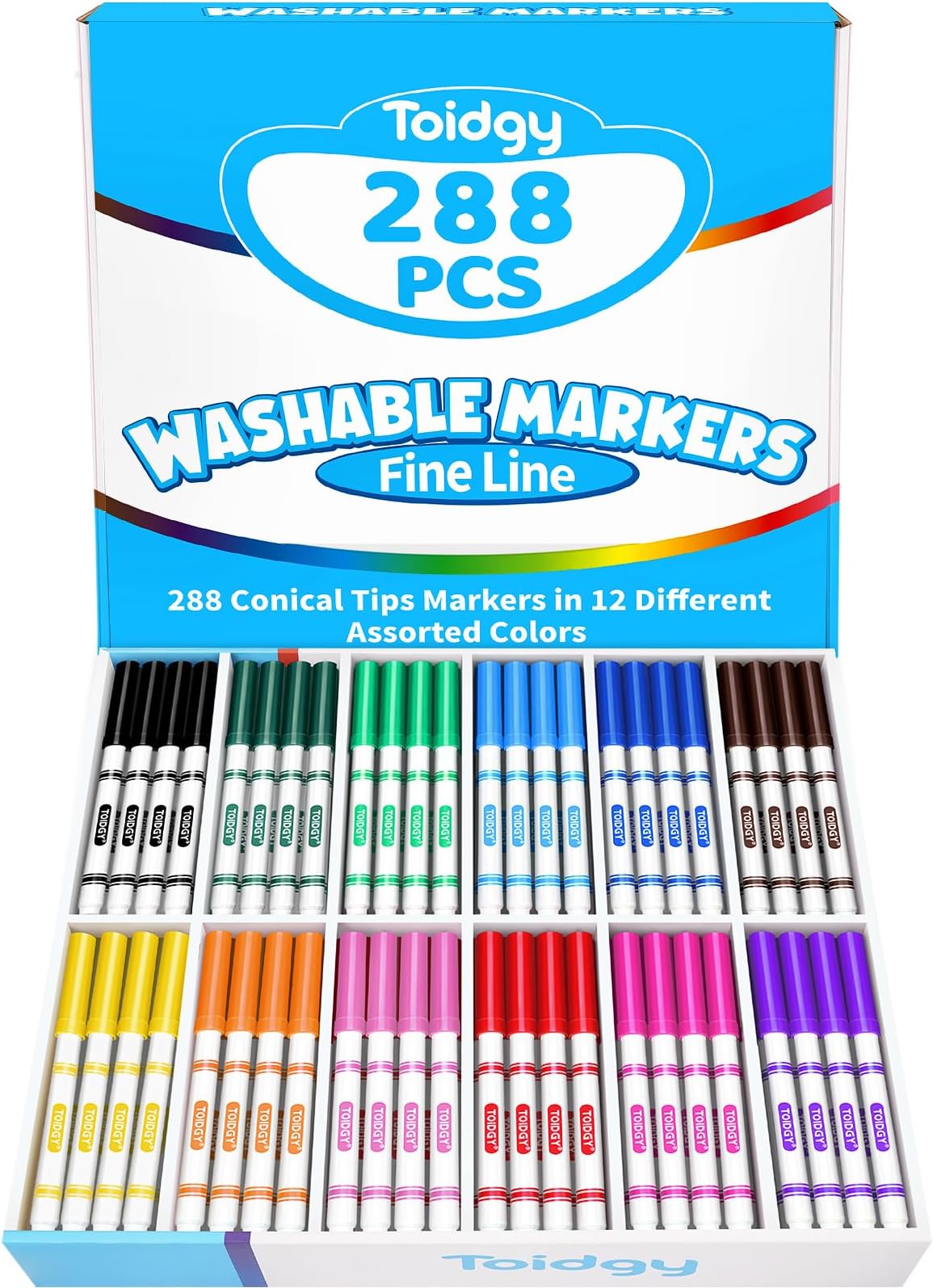 Amazon.com: Crayola Fine Line Markers Classpack (200ct), Markers for ...