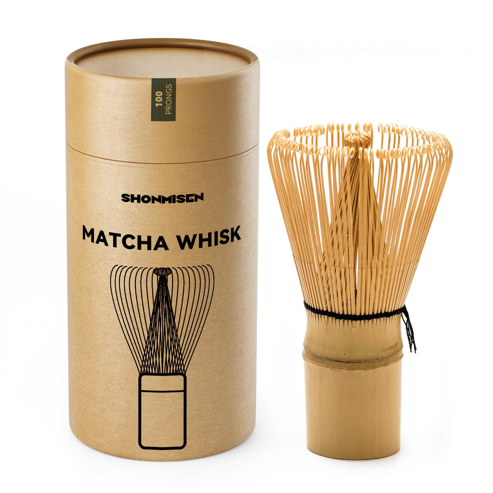 Amazon.com: Bamboo Matcha Whisk 80/100/120 Prong, Traditional Japanese ...