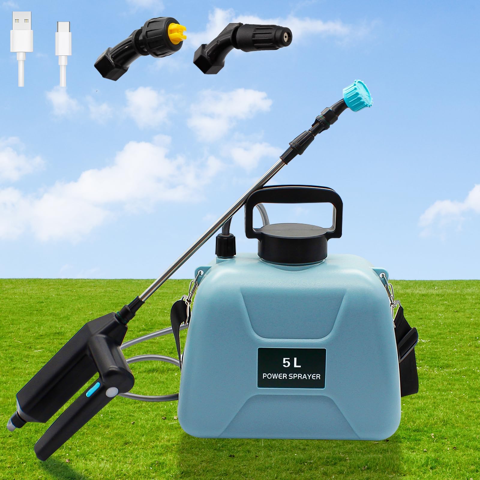 Amazon.com : Fetcoi 3.2 Gallon Battery Powered Sprayer with Telescopic ...
