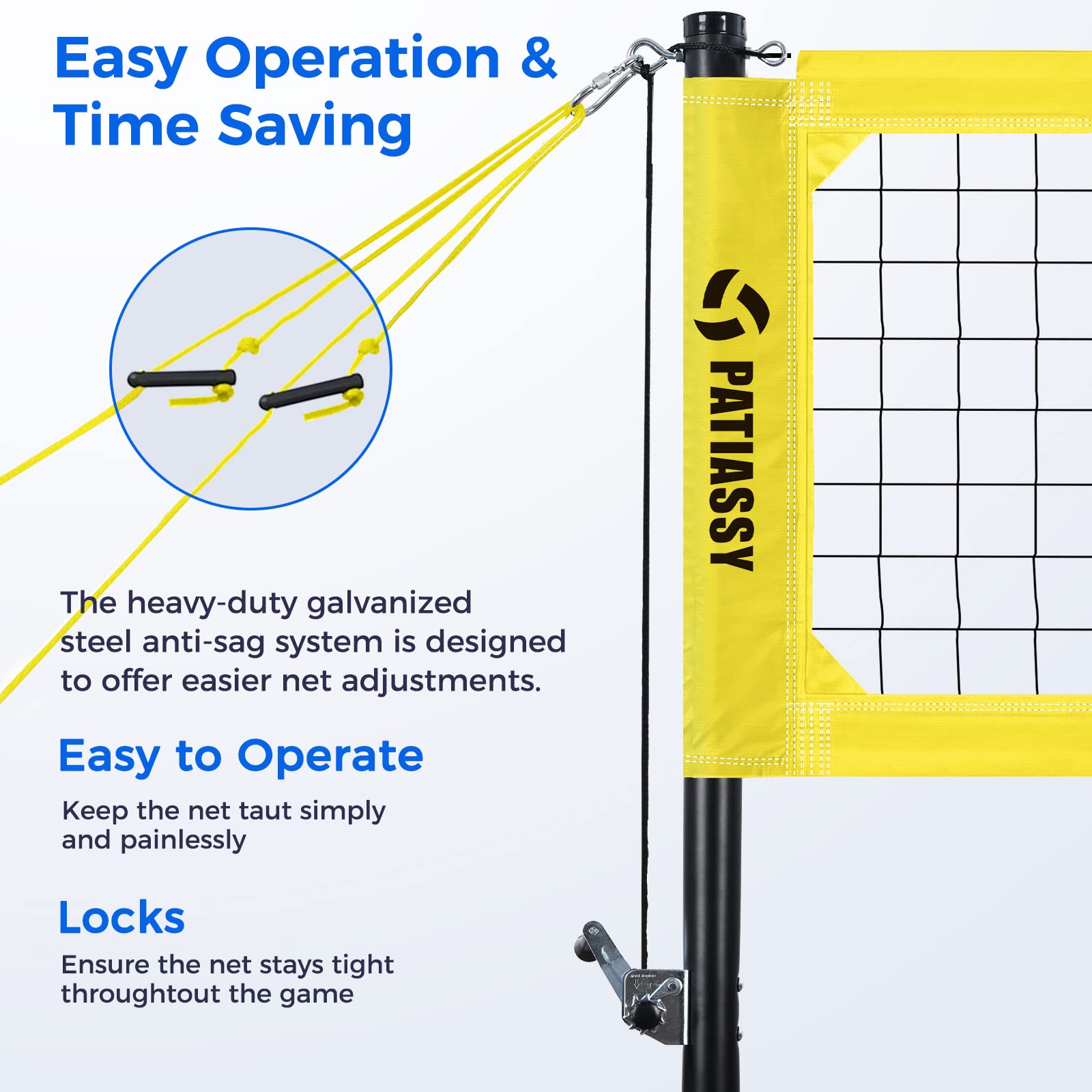 Snapklik.com : Patiassy Professional Volleyball Net Outdoor, Portable ...