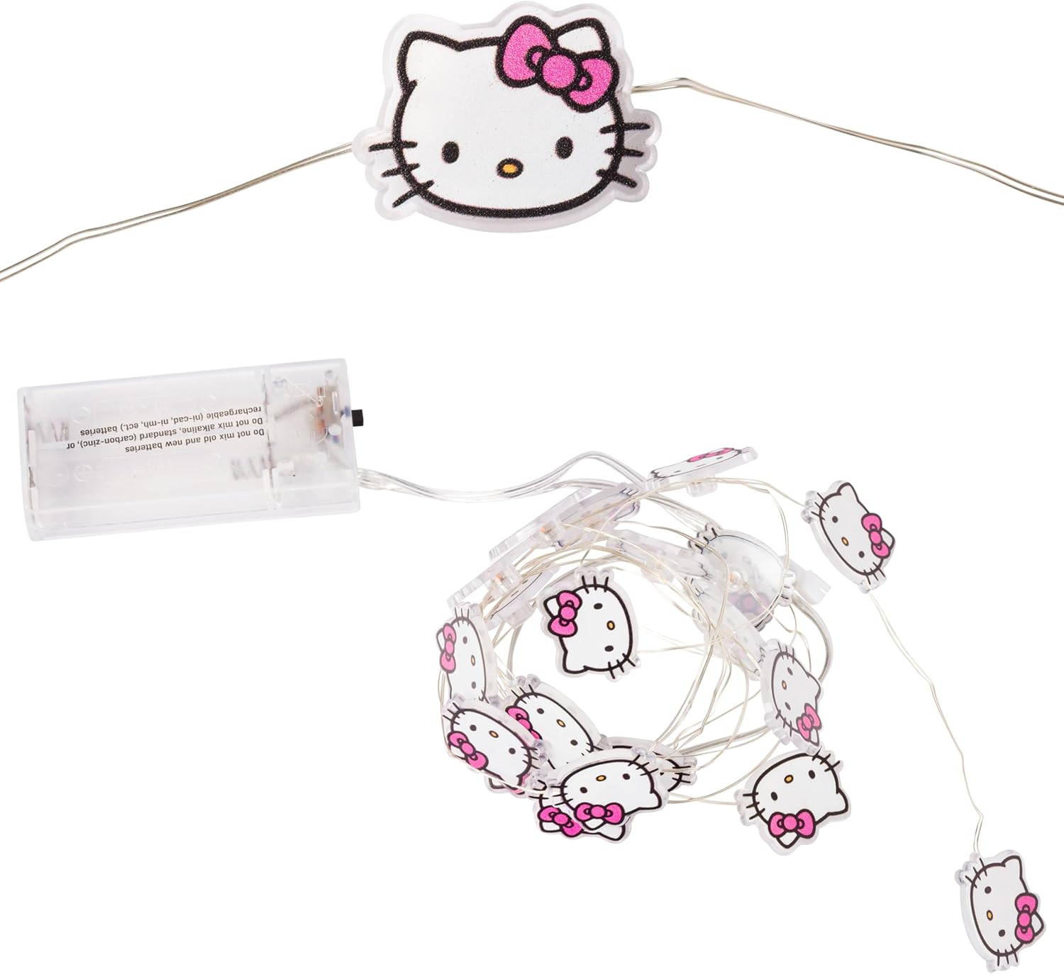 Amazon.com: Silver Buffalo Hello Kitty Face with Pink Bow 20ct ...