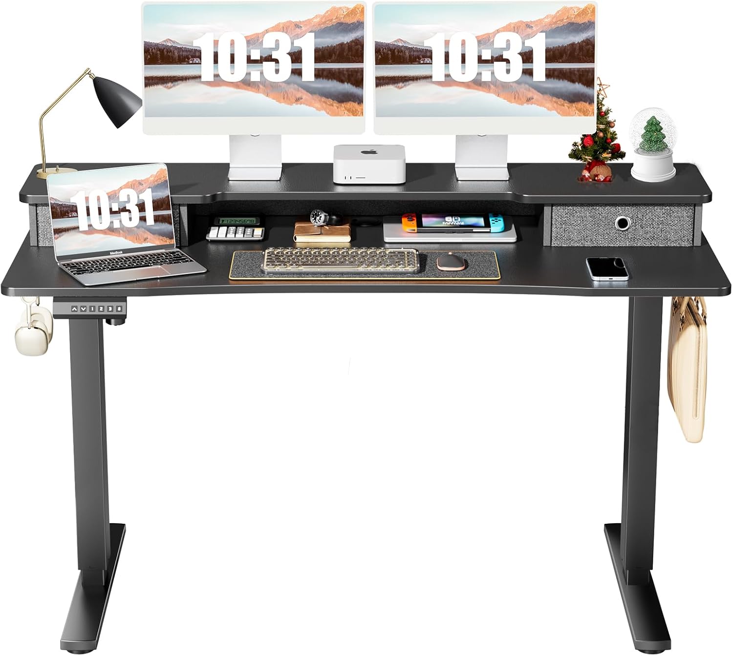 Amazon.com: DUMOS Electric Adjustable Height 55 x 24 inch Sit to Stand ...