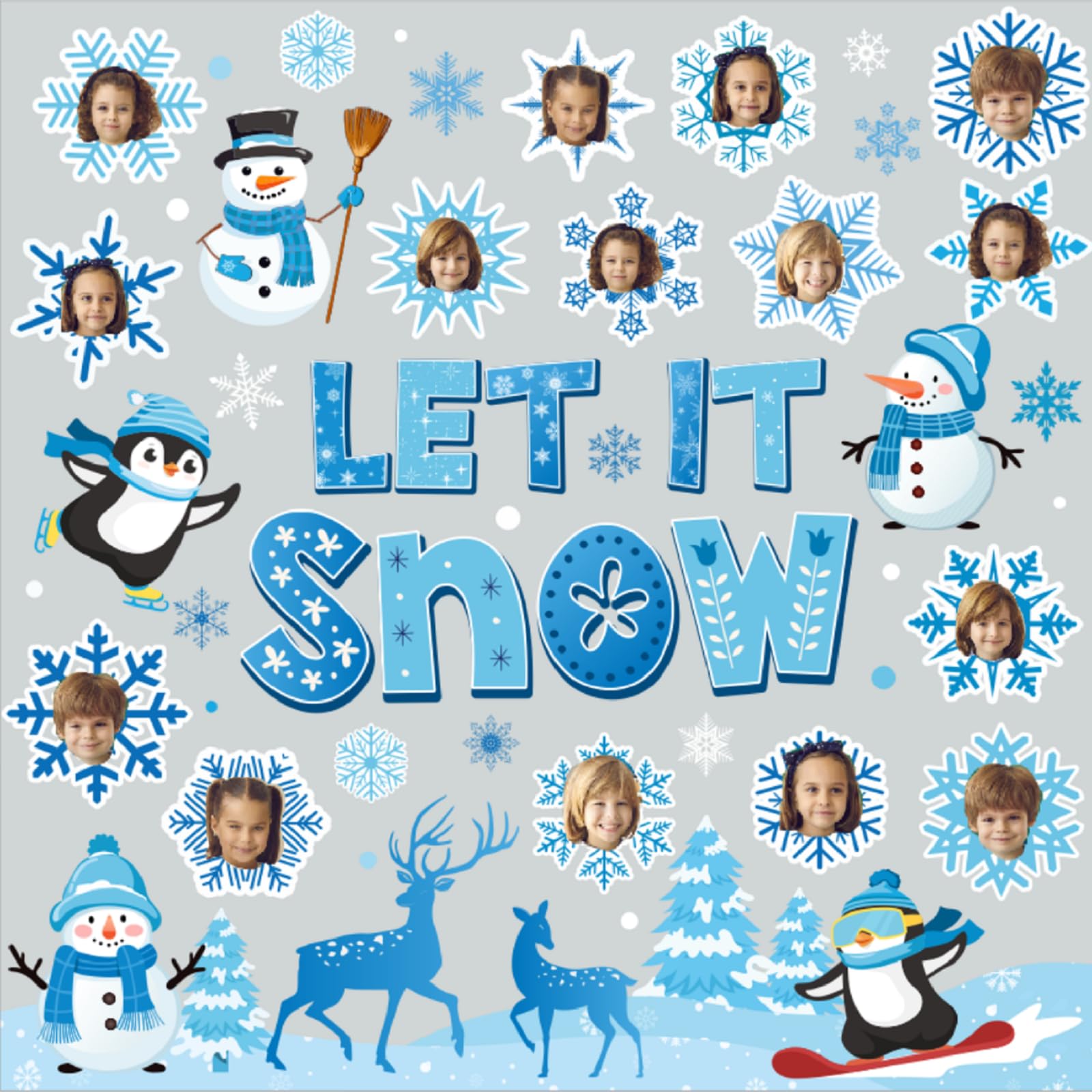 Amazon.com : Pasimy Winter Bulletin Board Set Winter Classroom ...