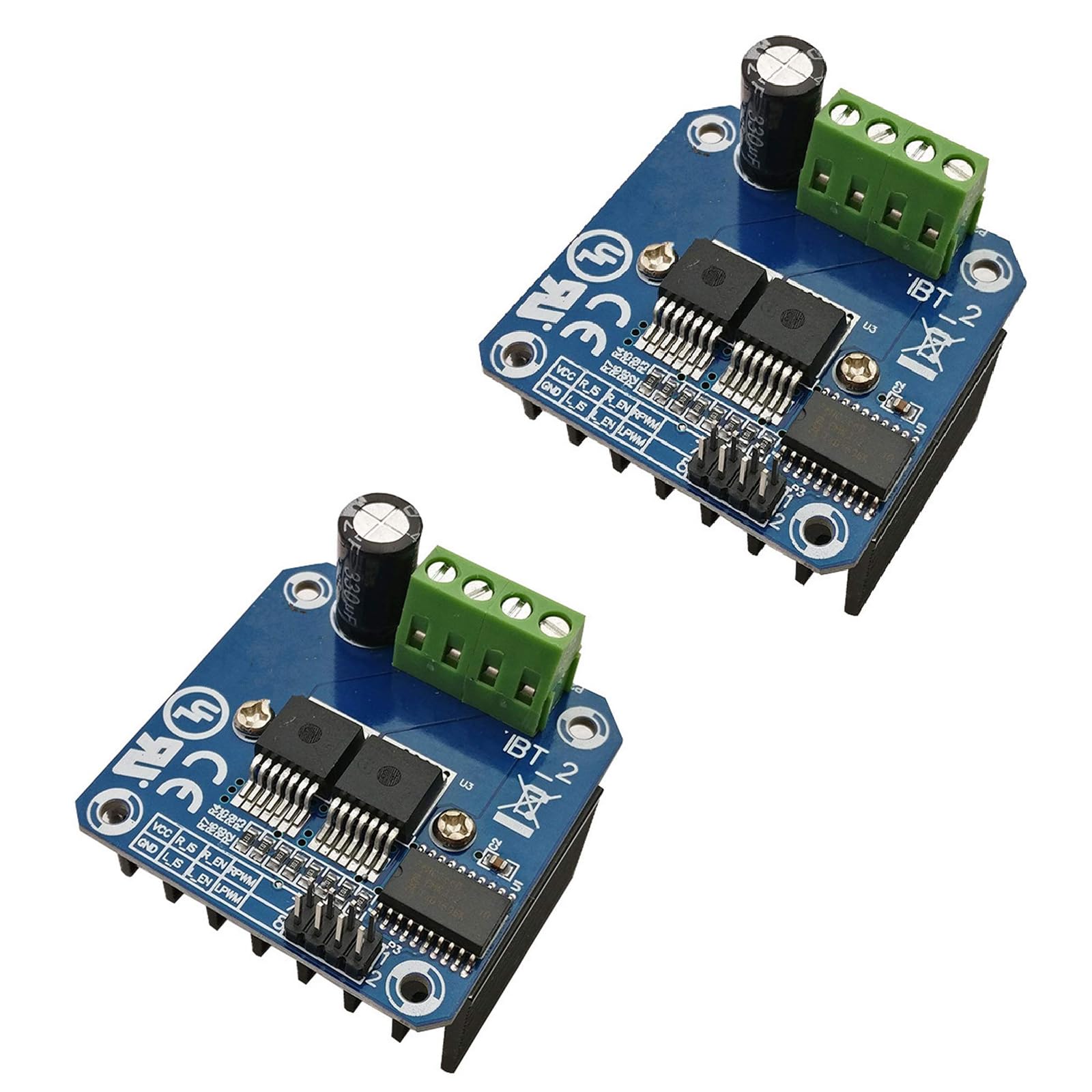 Snapklik.com : KEAcvise 2-Pack BTS7960 43A H-Bridge Motor Driver - High ...