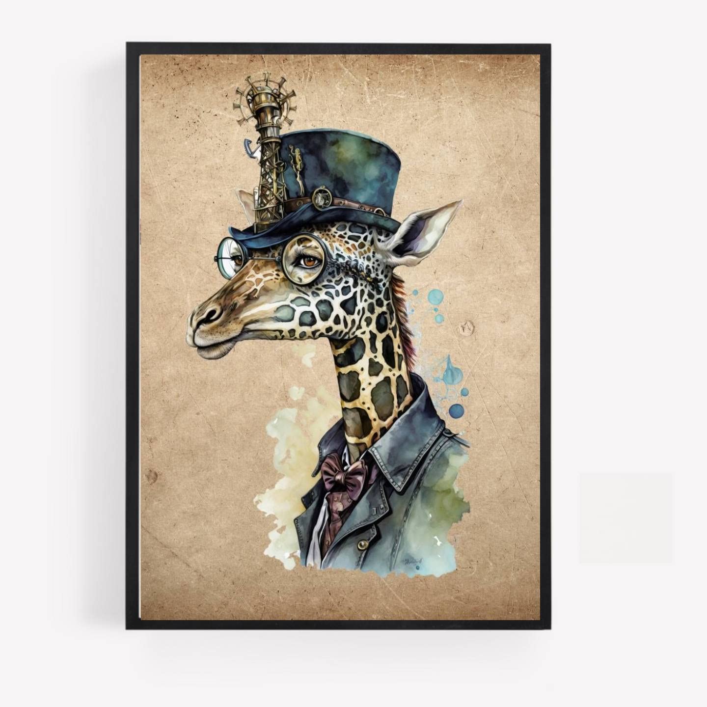 Steam punk steampunk giraffe Print Picture Poster hipster dapper ...