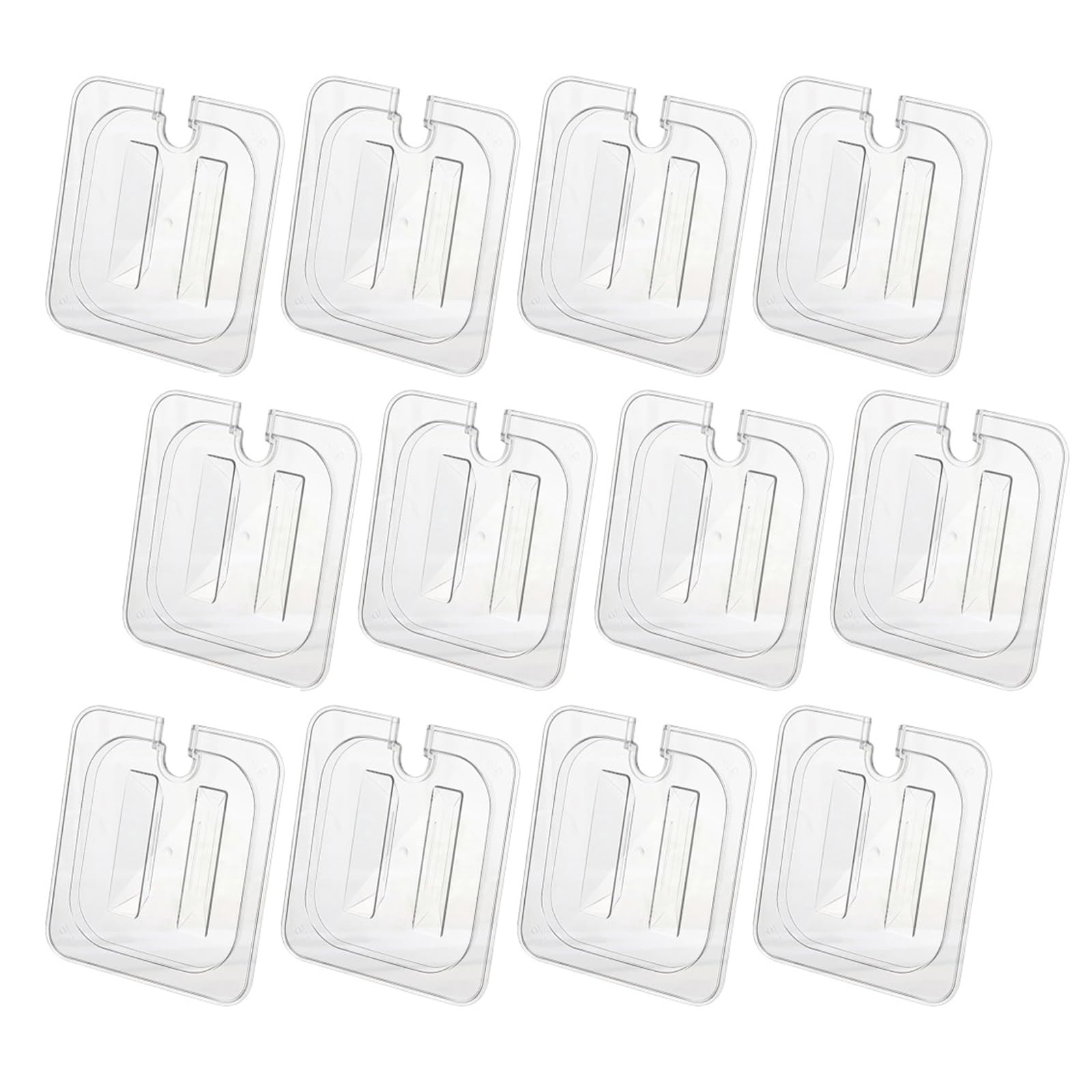 Amazon.com: Voittozege 12 Pcs Clear Plastic Table Pan Lid, 1/6 Size ...