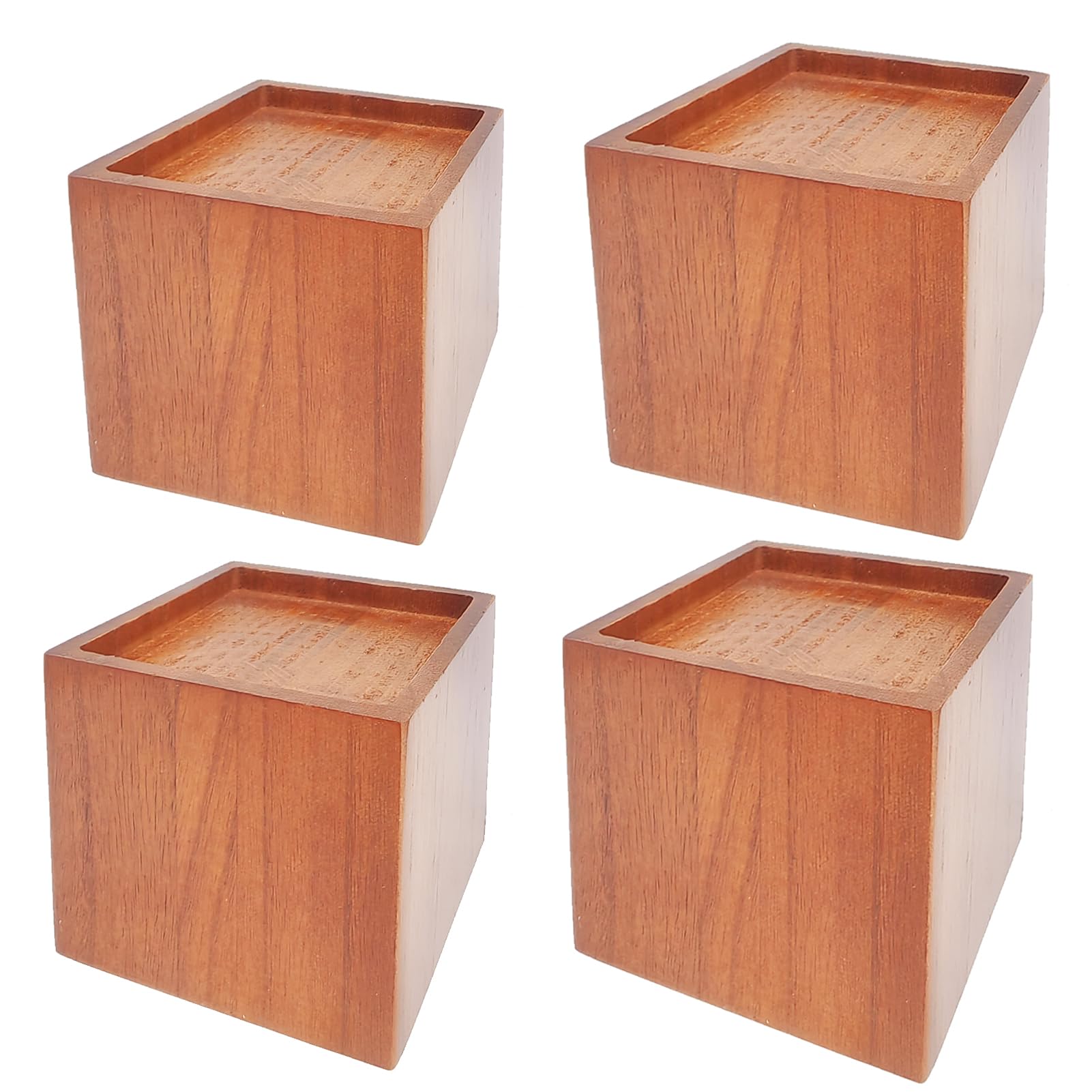 Kasiden Wood Bed Risers, Furniture Risers-Heights 3 Inch Heavy Duty ...