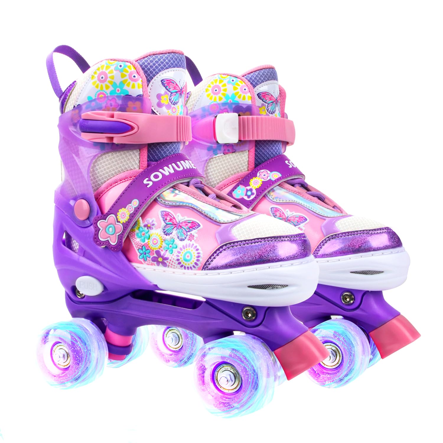 Snapklik.com : Sowume Adjustable Roller Skates For Girls And Women