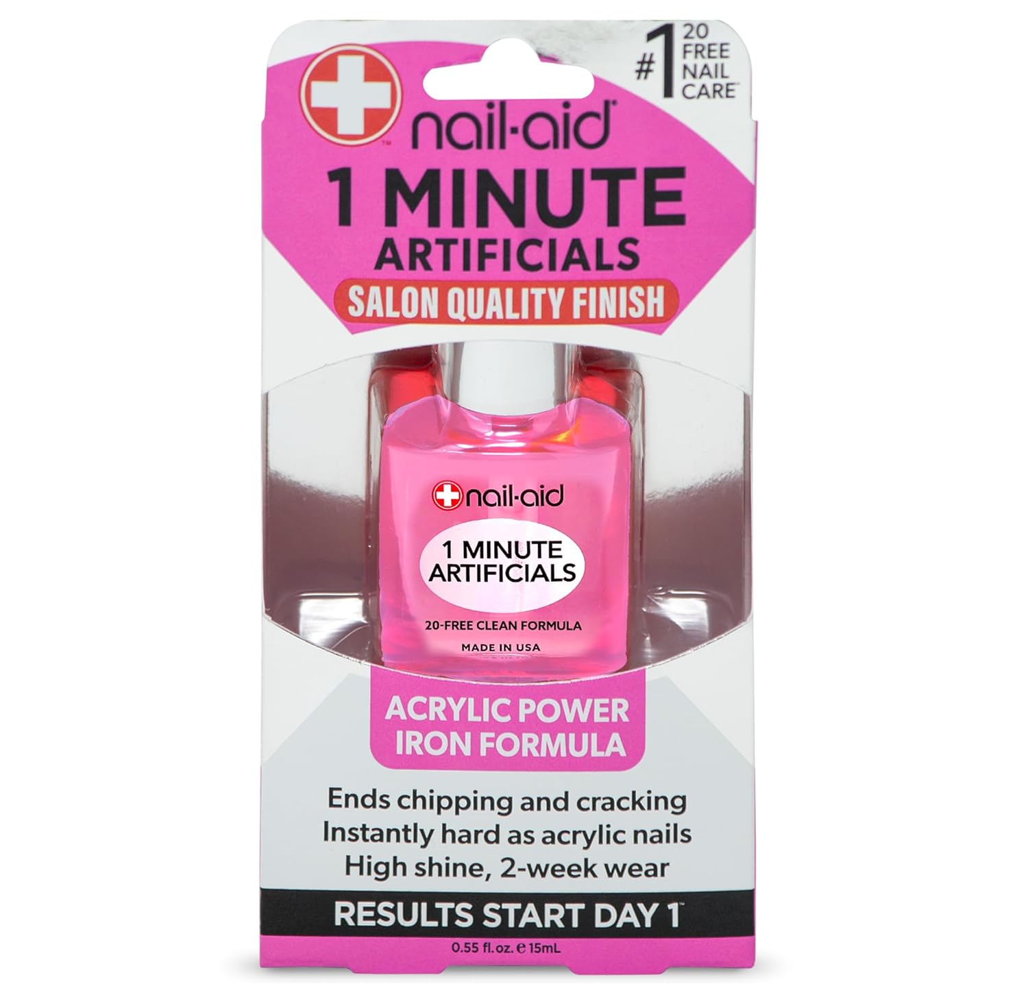 Amazon.com: Nail-Aid 1 Minute Artificials - Nail Treatment, Clear, 0.55 ...