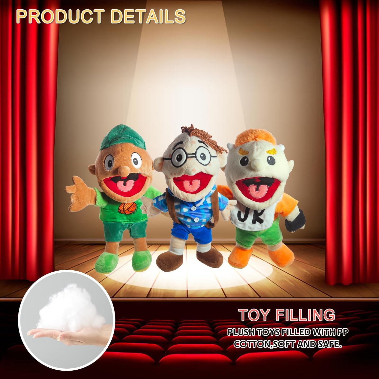 Nenzhu Jeaf-f – Marioneta de peluche para niños de 12 años en adelante ...