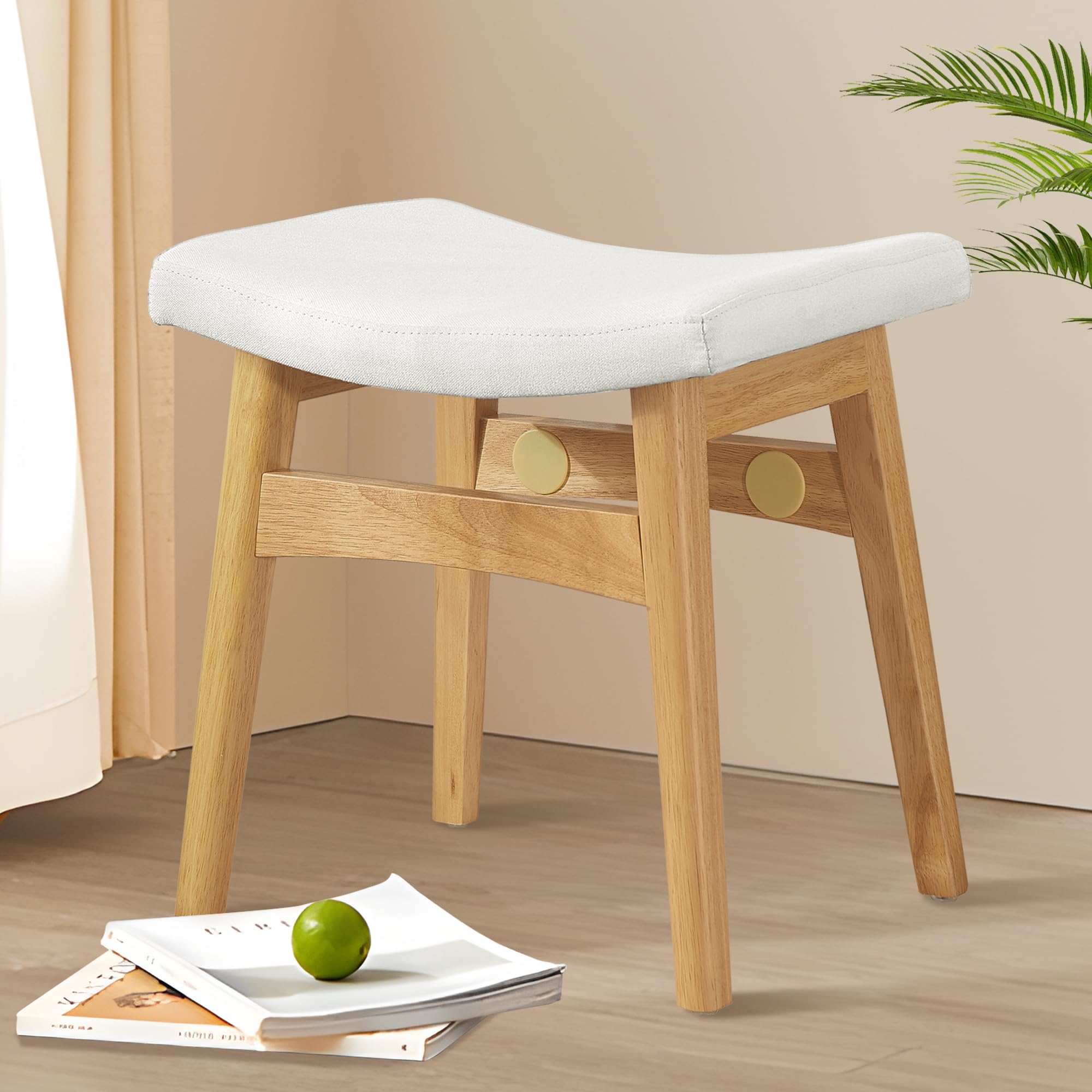 Amazon.com: COSTASKF Vanity Stool, Saddle Cushion Foot Stool, Modern ...