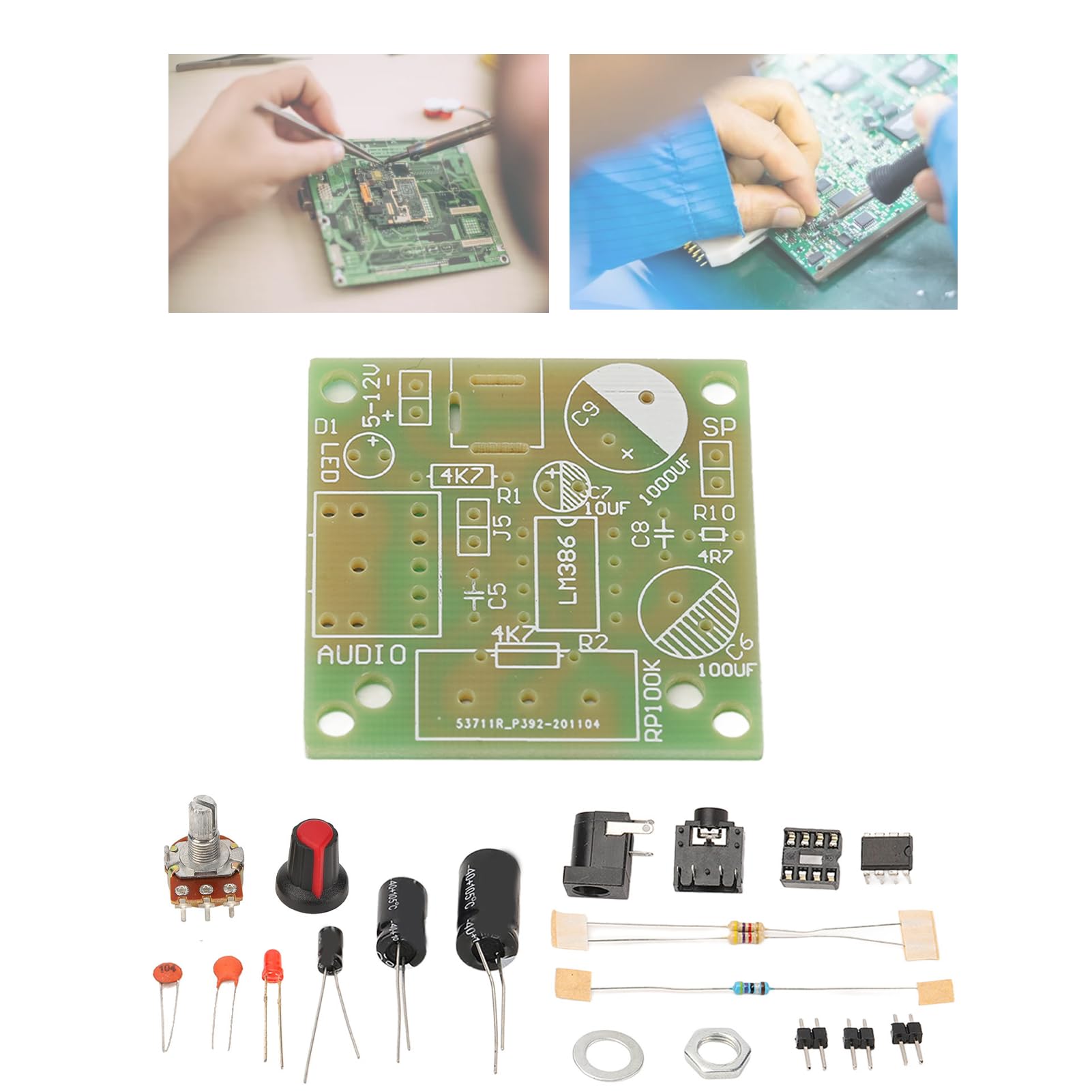 Amazon.com: Audio Amp Module, DIY Unsoldered Easy to Debug Smart LM386 ...