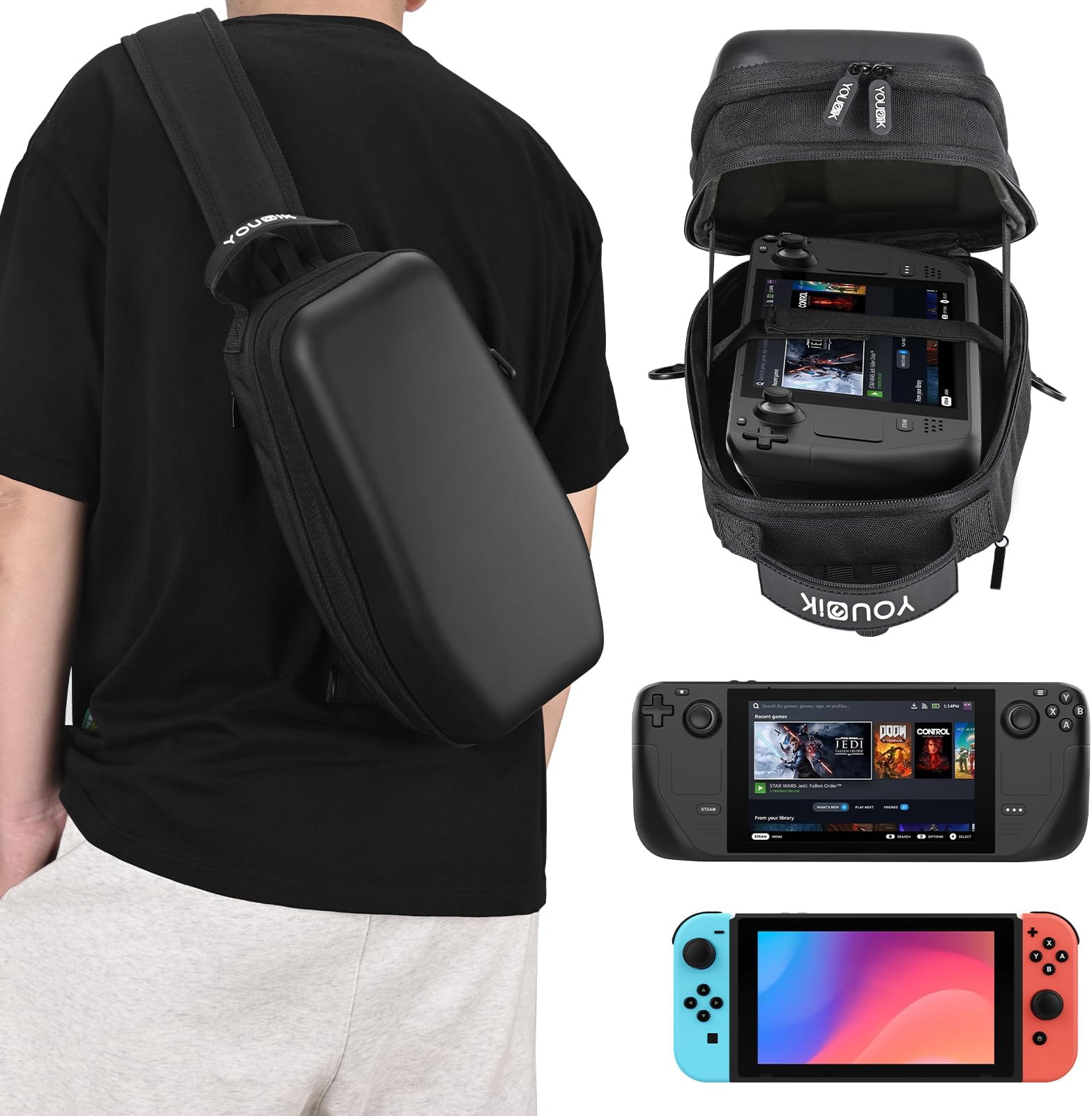 Younik Carrying Case for Steam Deck/Steam Deck OLED Console ...