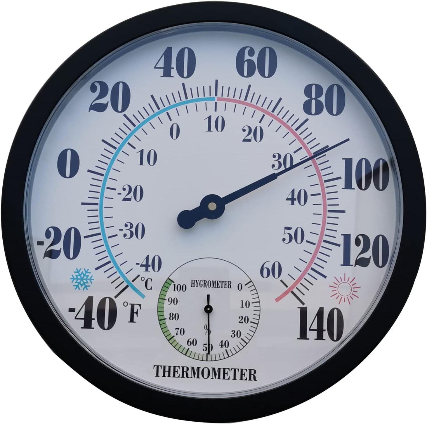 Amazon.com: AcuRite 01360 12.5-Inch Basic Thermometer, 1.1, White ...