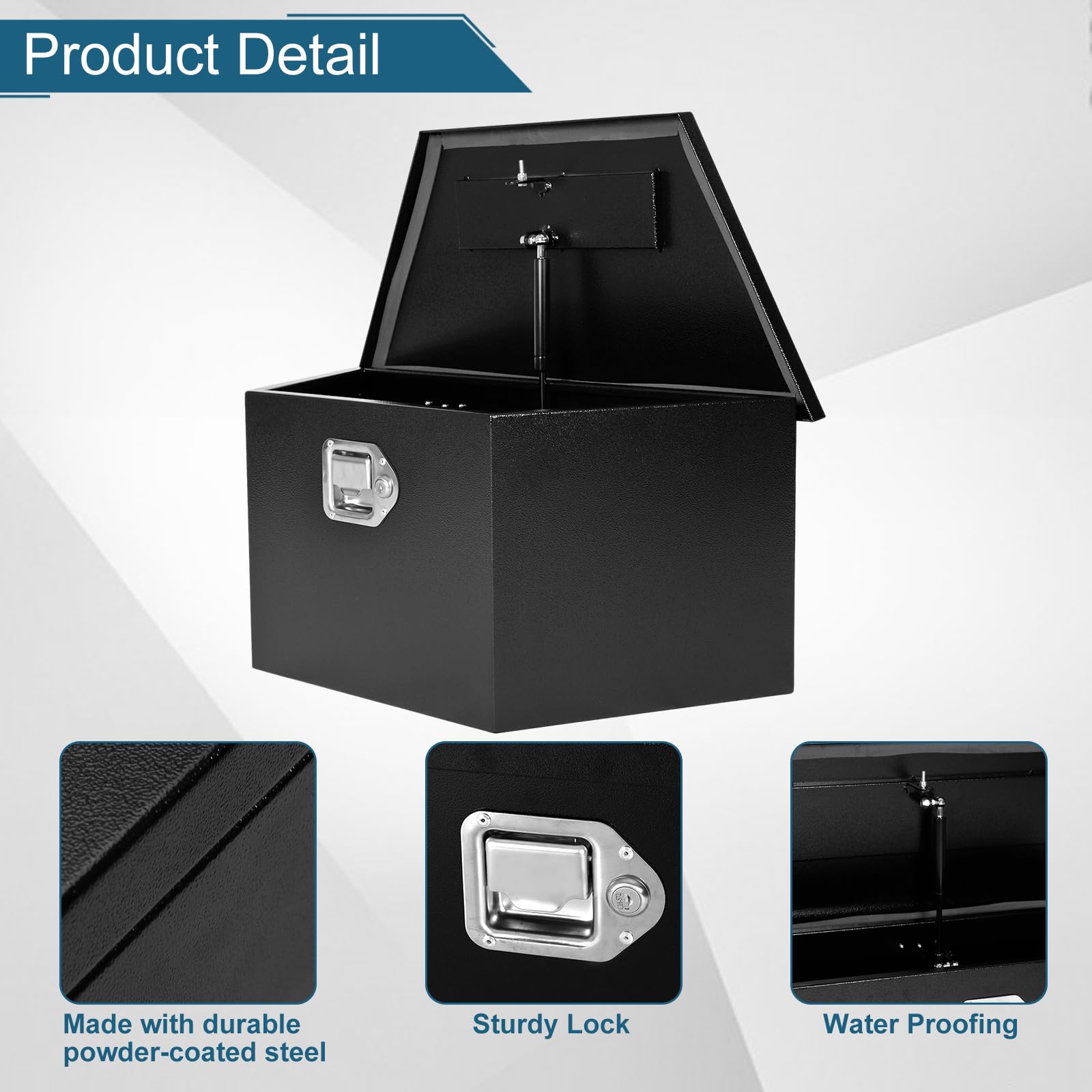 Snapklik.com : 266"X136"X119" Tongue Truck Box Black Heavy Duty Steel ...