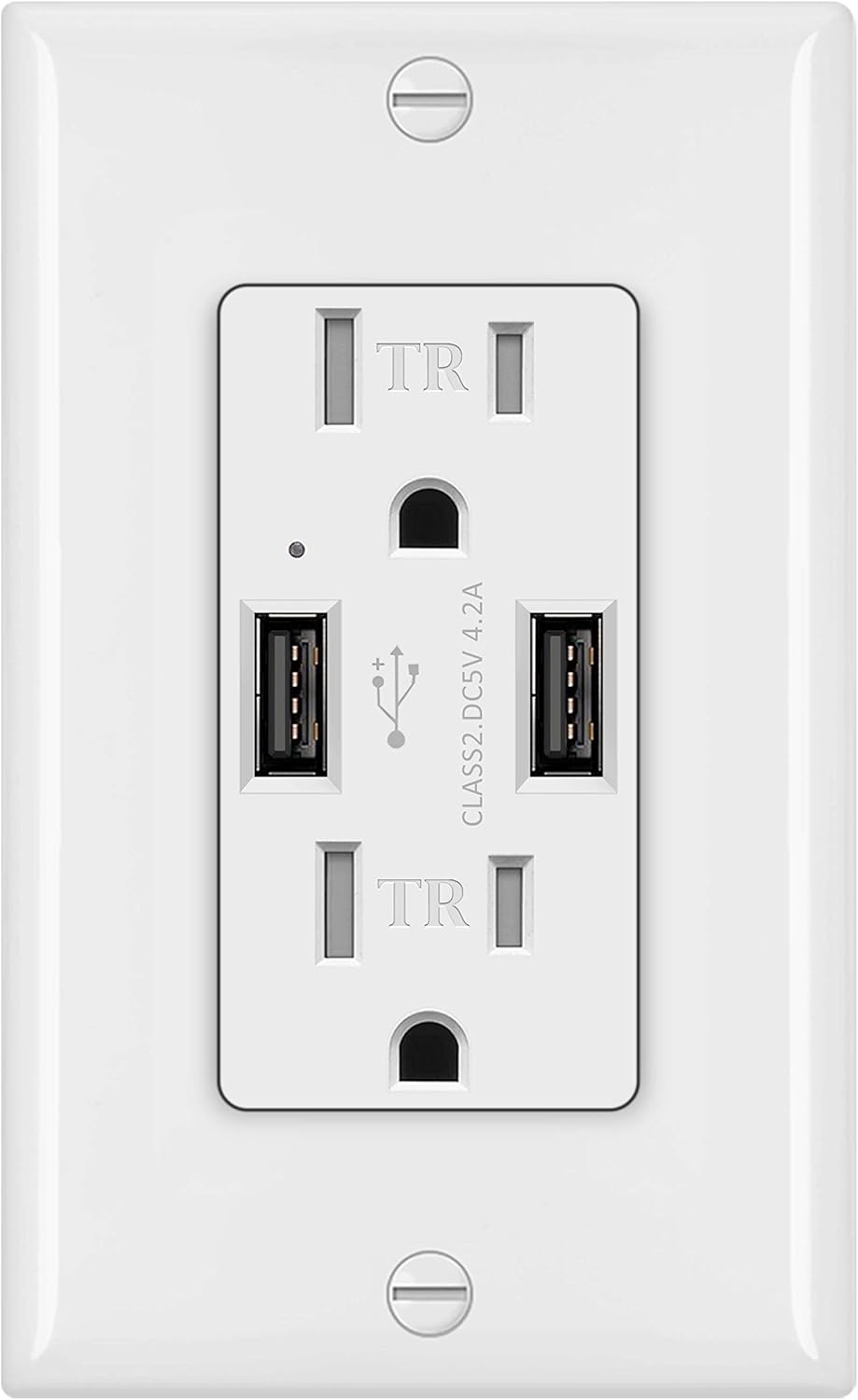 Wall Receptacle with Dual 4.2 Amp USB Ports, Wall Outlets - Amazon Canada