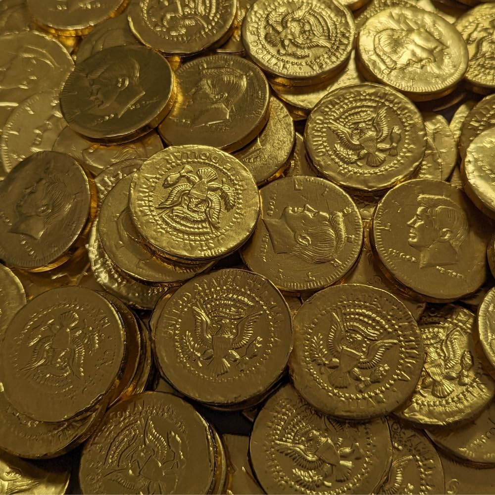 Amazon.com : CandyKrave Chocolate Coins Bulk Gold Foil - Individually ...