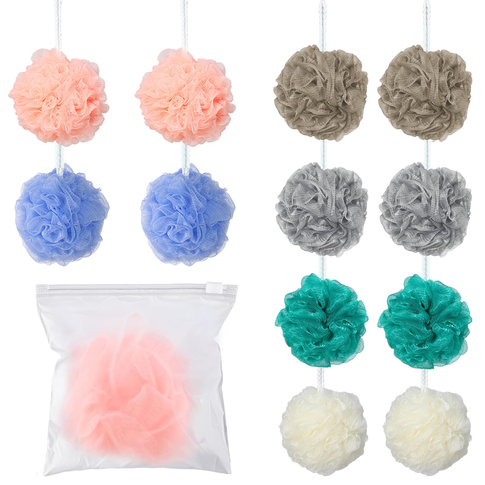 Amazon.com: 12 Pcs Mini Loofah Travel Size Individually Wrapped Shower ...