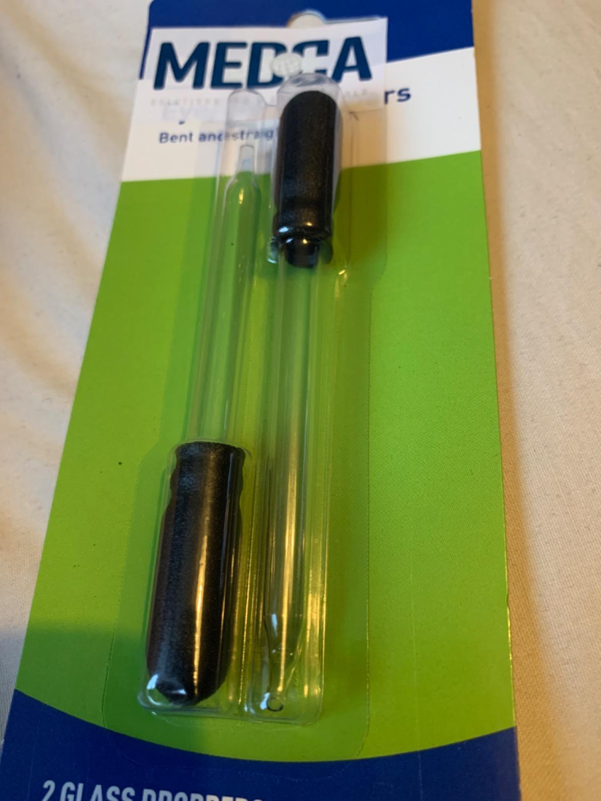 MEDca Eye Dropper - (Pack of 2) Bent & Straight Tip Calibrated Glass ...