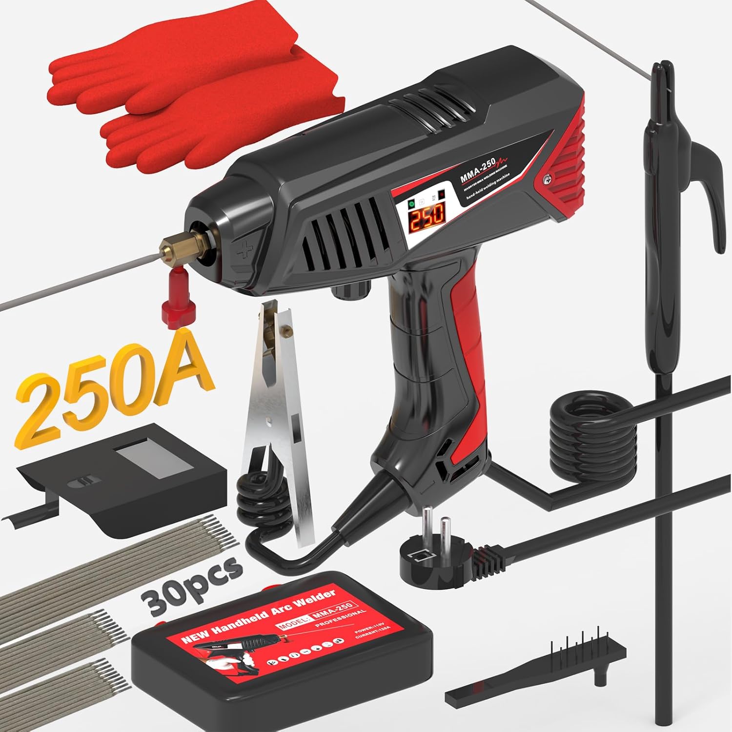 Runtoo Hand Held Welder Gun, Welder Machine 110V 20-250A Adjust with ...