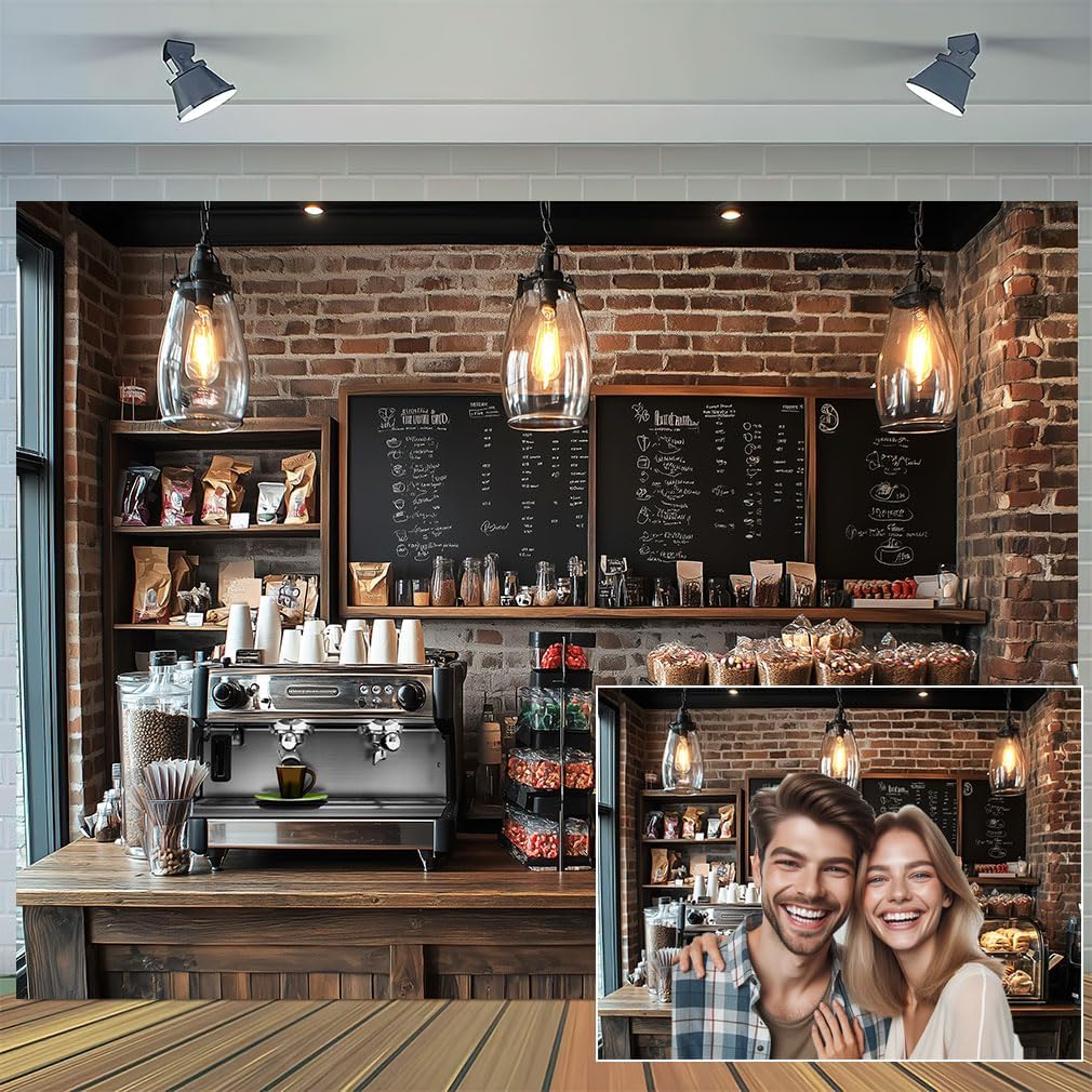 Amazon.com : 7X5ft Coffee Shop Party Backdrop Photography Background, Central Perk Pub Cafe Ice ...
