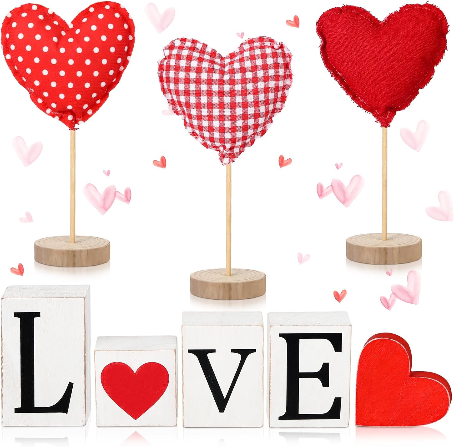 Amazon.com: 8 Pcs Valentines Day Table Decorations Love Valentines ...