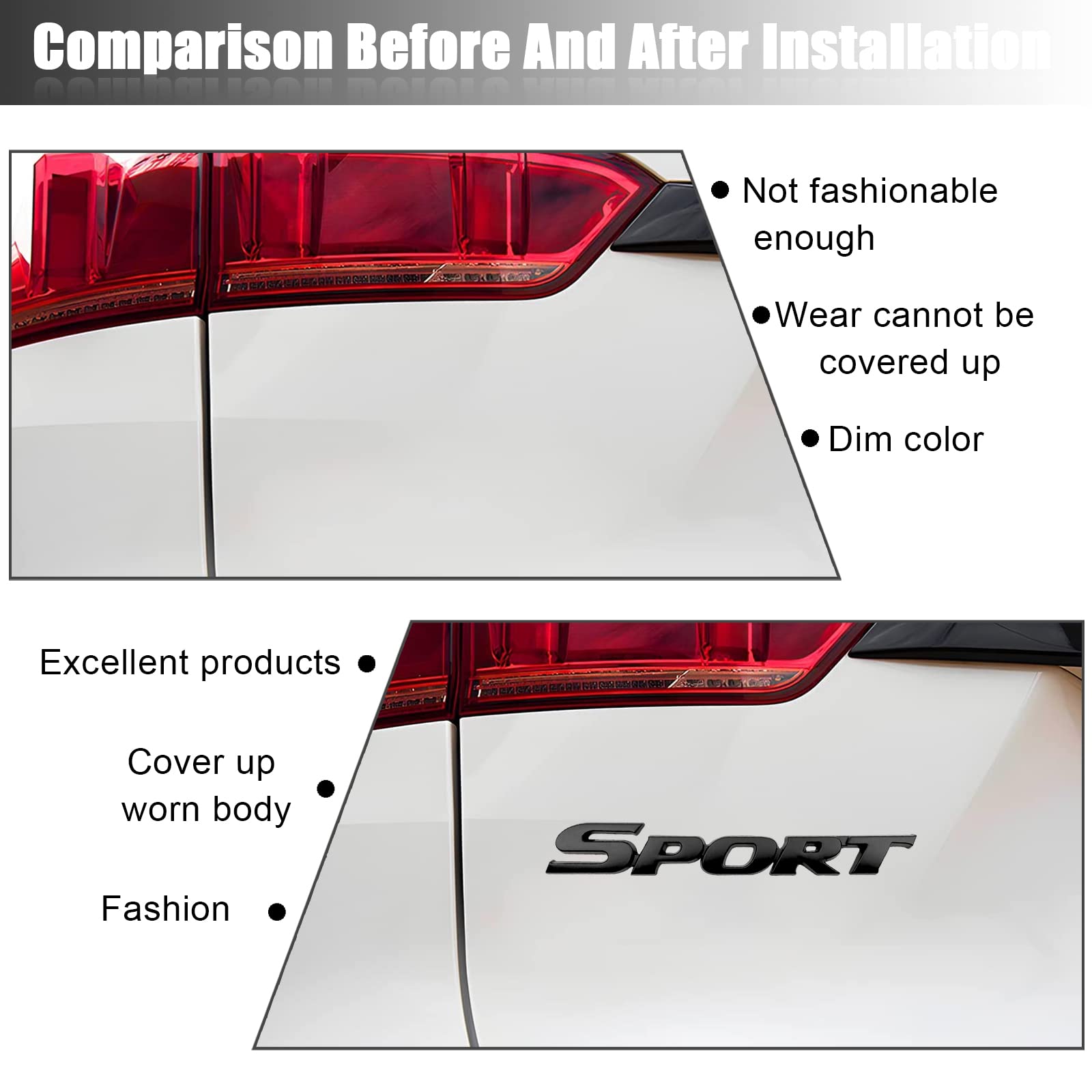Trd Sport 2PCS 3D Metal Sport Sticker For Car, Sport Emblem Car ...