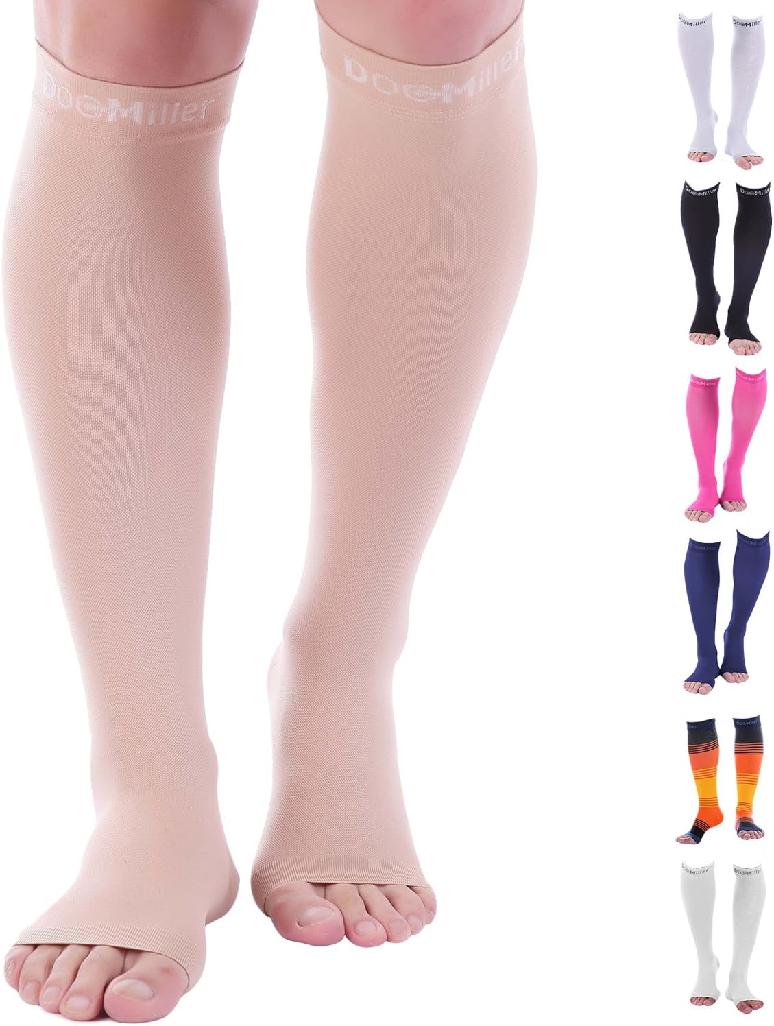 Amazon.com: 3Pairs Open Toe Toeless Compression Socks(15-20mmHg) for ...