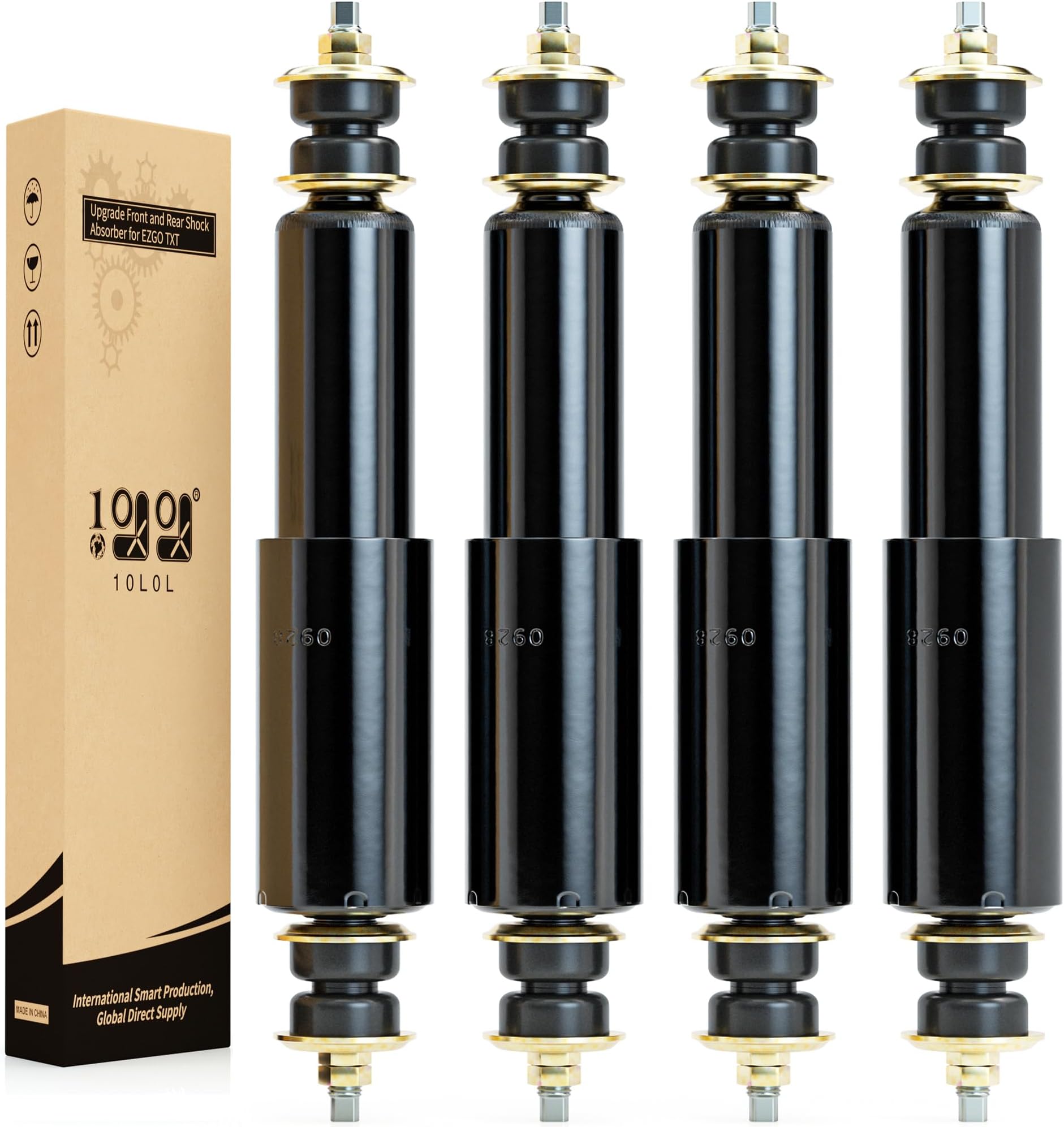 Amazon.com: 10L0L 4 Pack Golf Cart Shocks, Front Rear Shock Absorbers ...