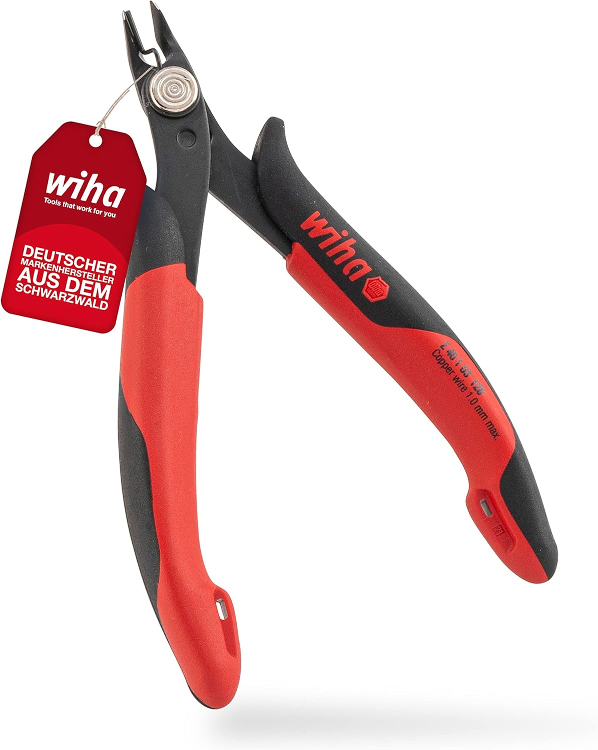 Wiha 26813 Z40112803 Electronic Side Cutters with Wire Retention Clip ...